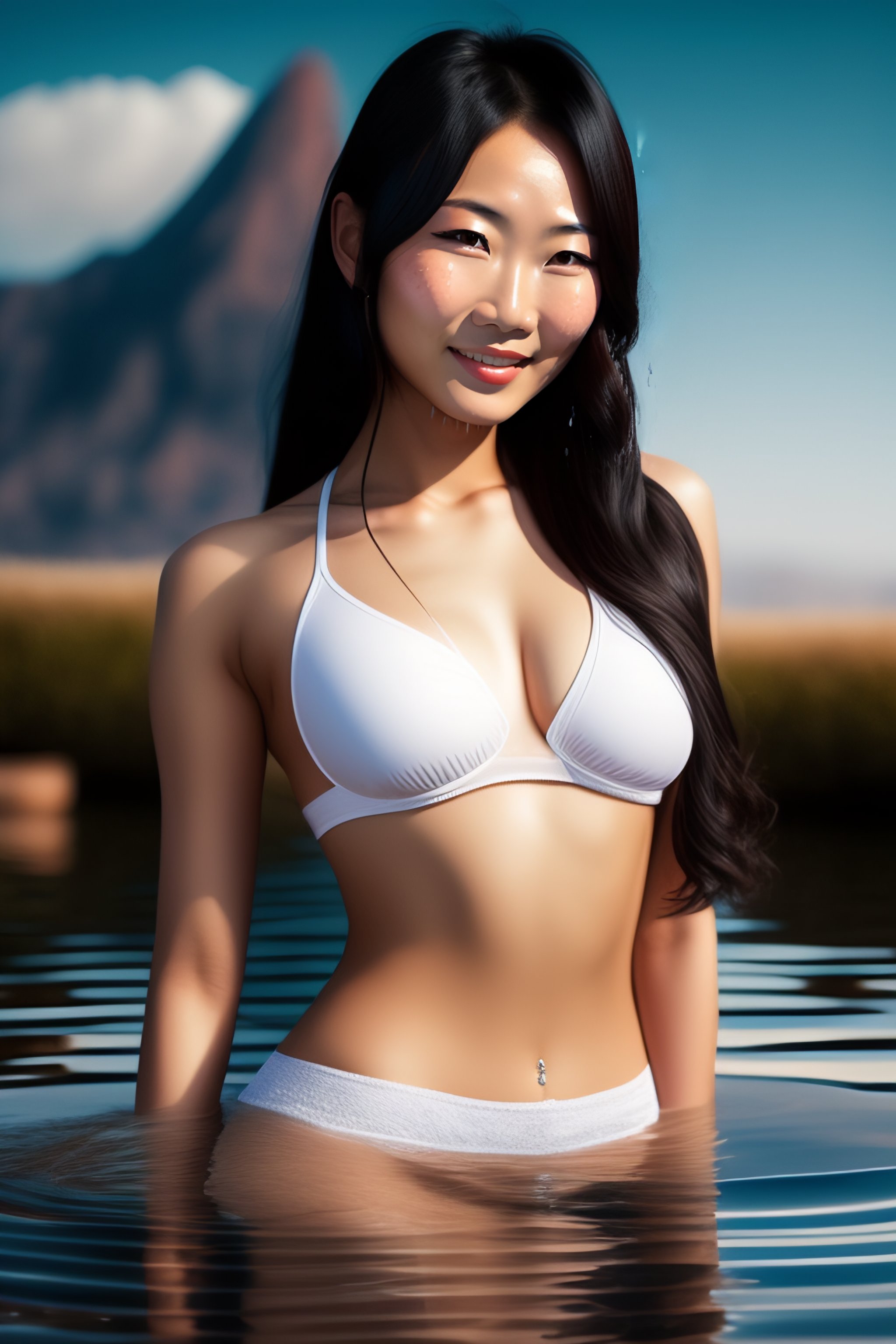 Lexica - Asian girl wet