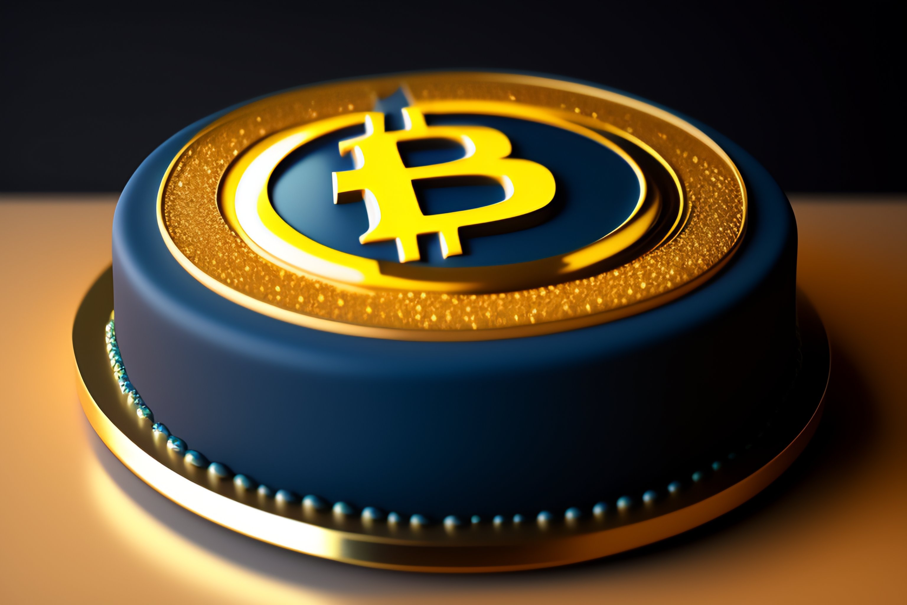 Lexica - Cake with bitcoin logo on top, birthday, illustration, unreal ...