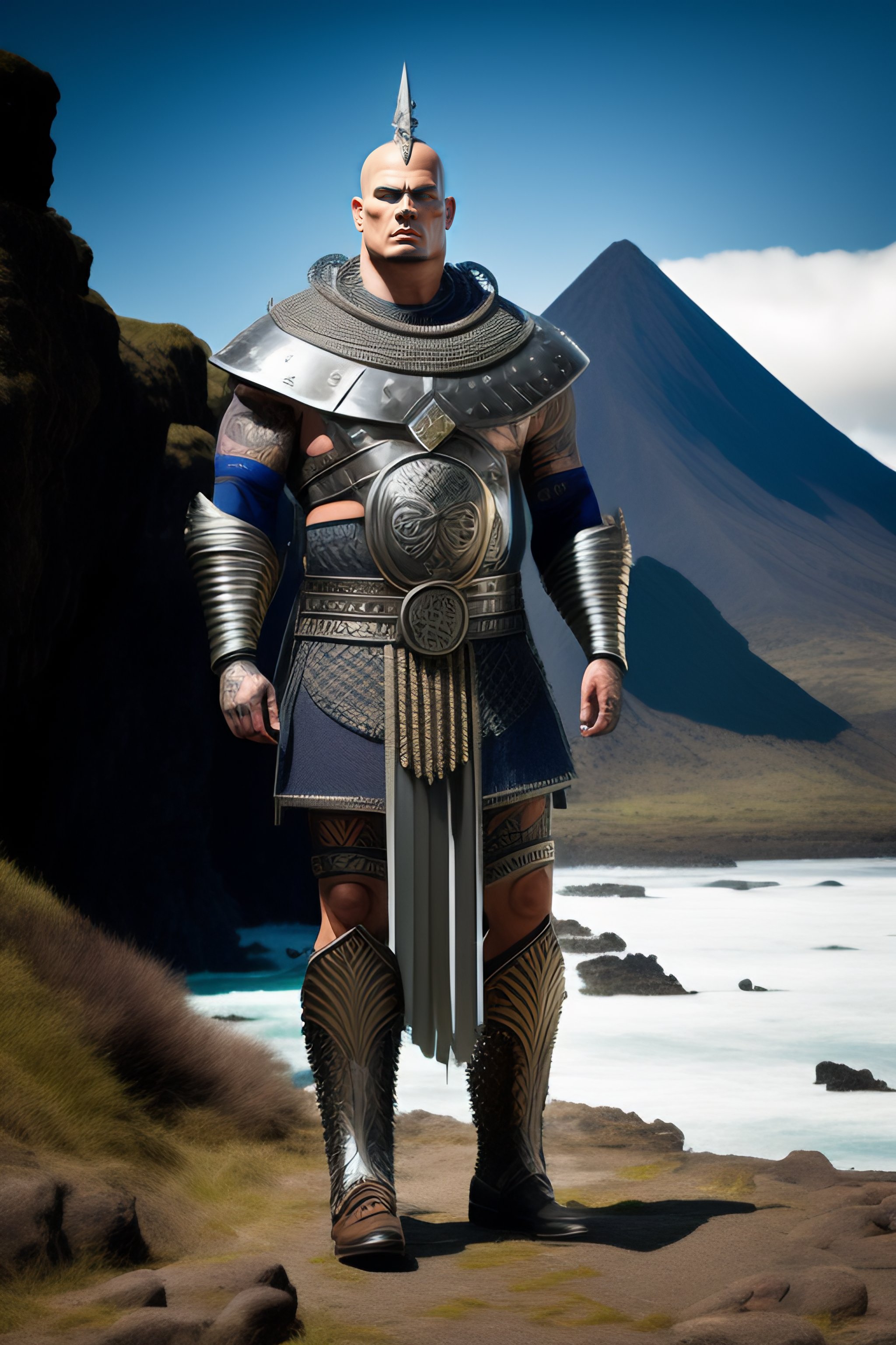 Lexica - Goliath man. 8ft. Tall. Heavily Tattooed. Face has heavy ...