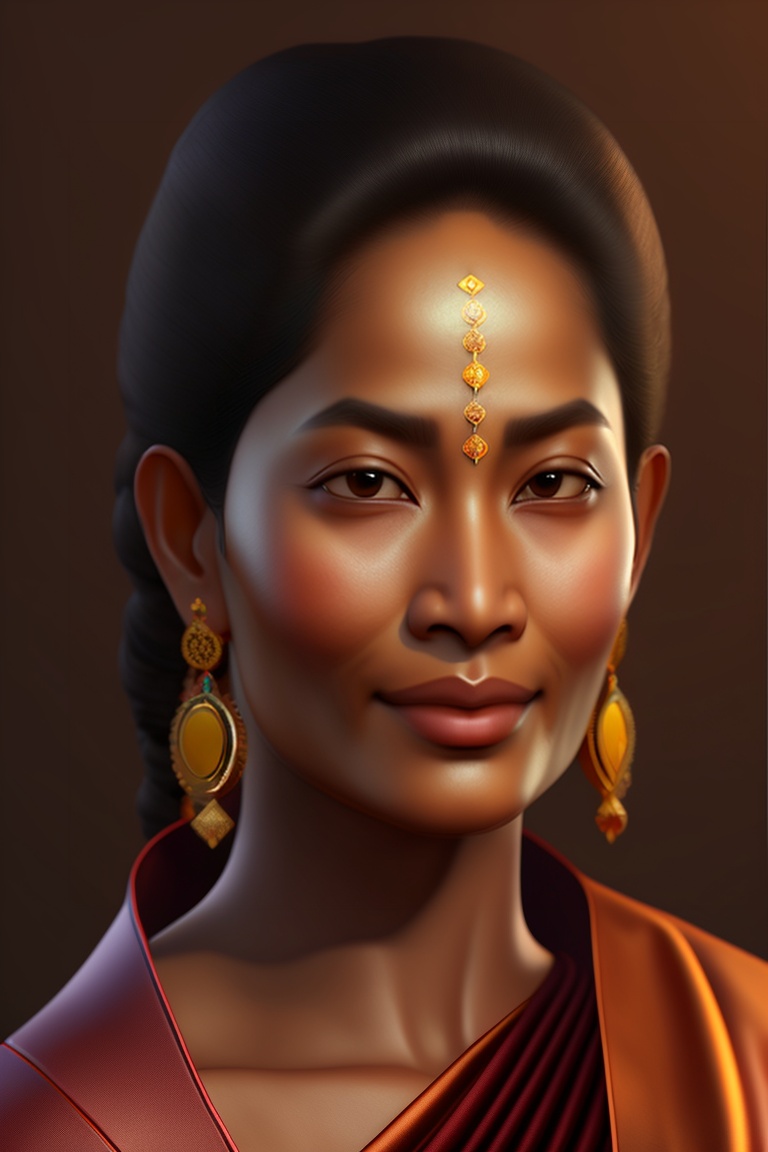 Lexica - A 45 years old India in Buddhist monk clothes face, 8k , realistic