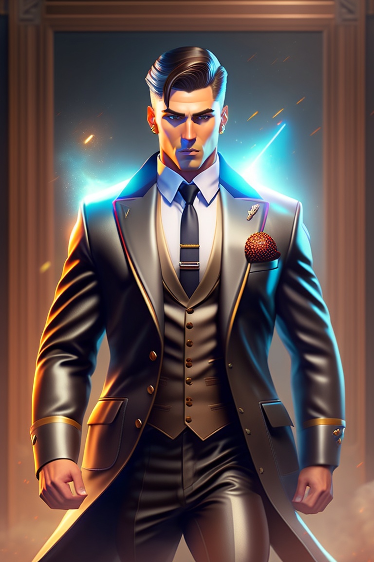 Lexica - The detective's stance is dynamic and assertive, capturing the ...
