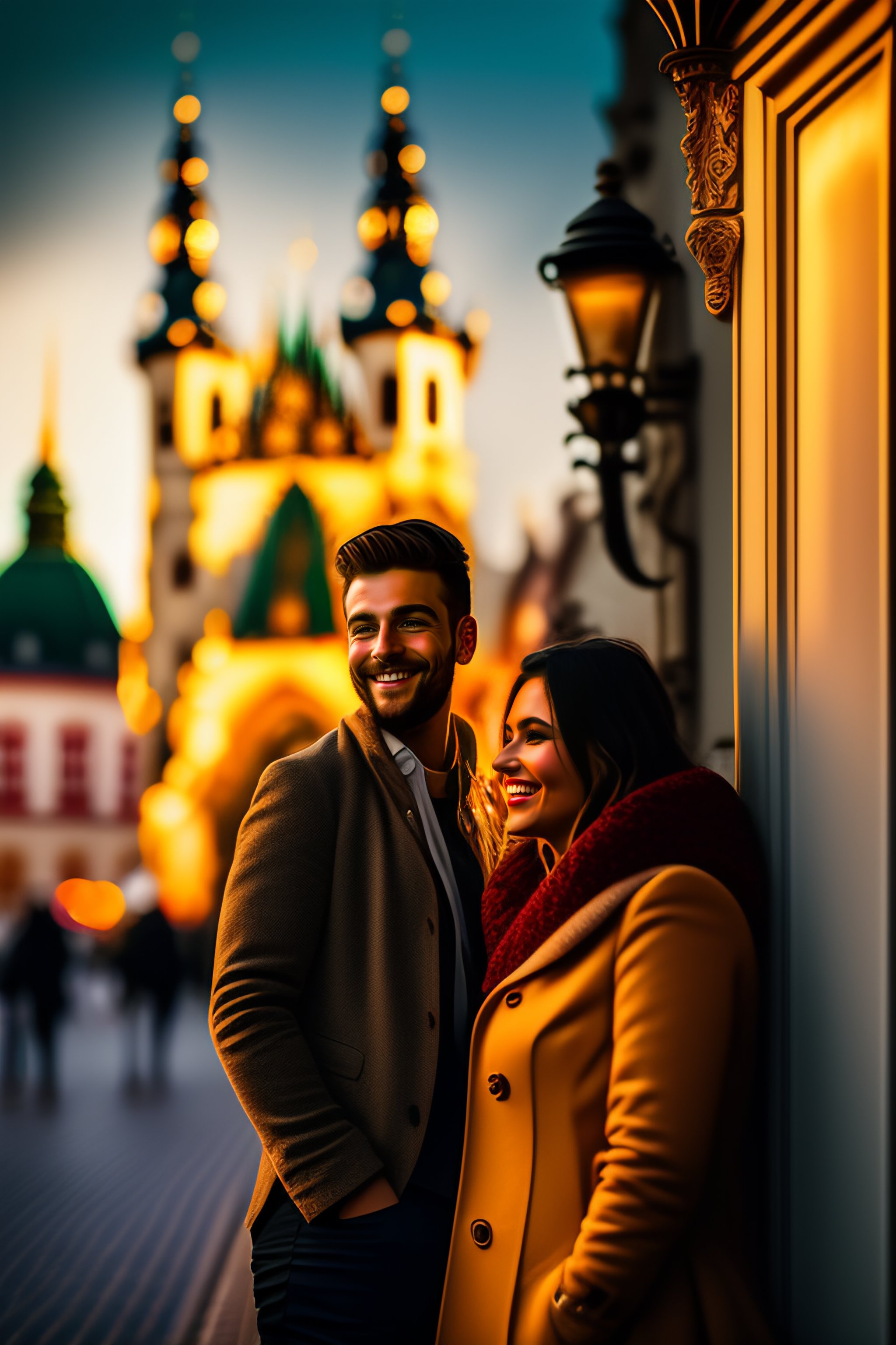 Lexica - High boy and short girl in their 20's having fun in Prague ...