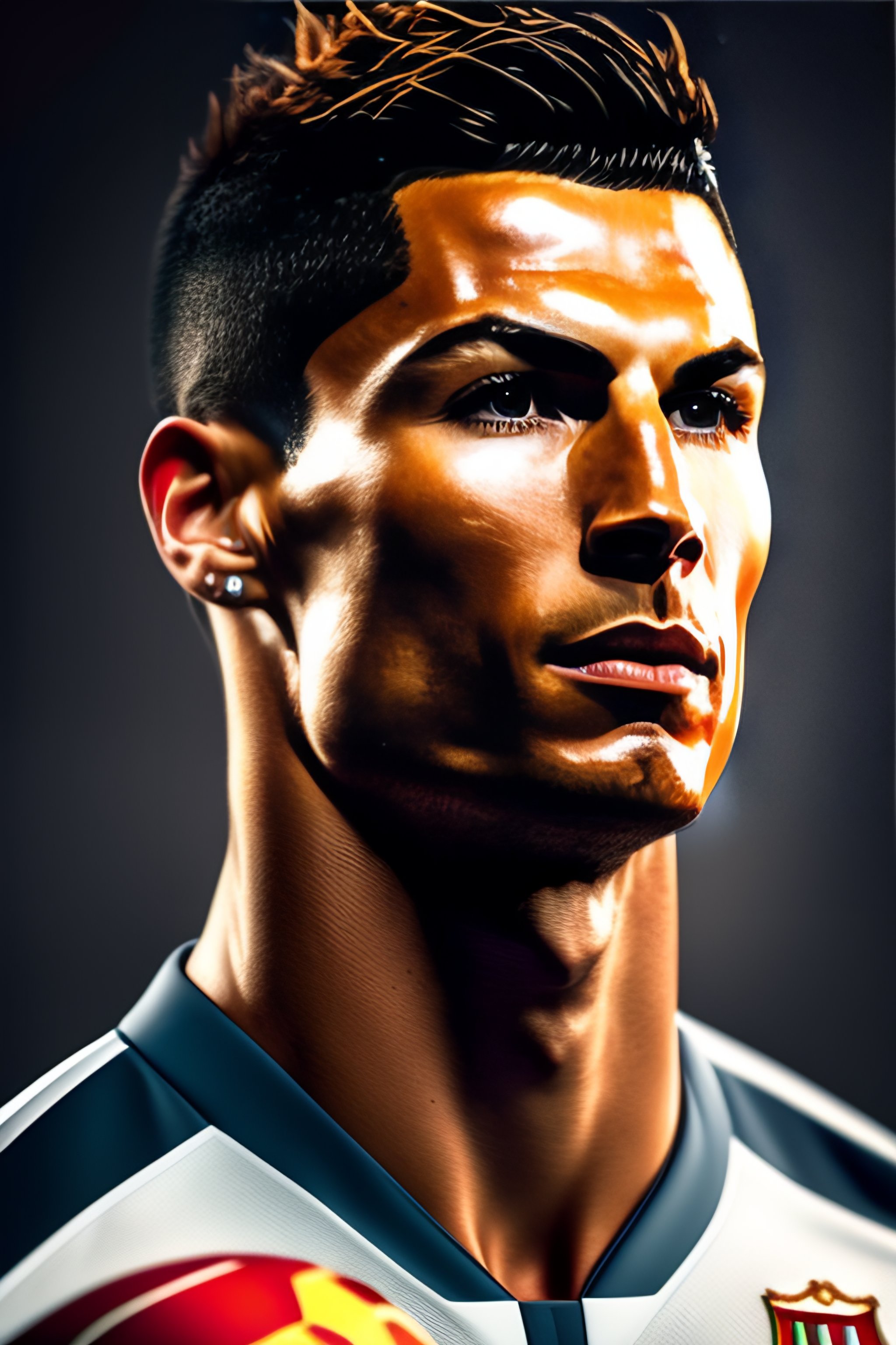 Lexica - Portrait, ultra-sharp, super-realistic, Cristiano Ronaldo and ...