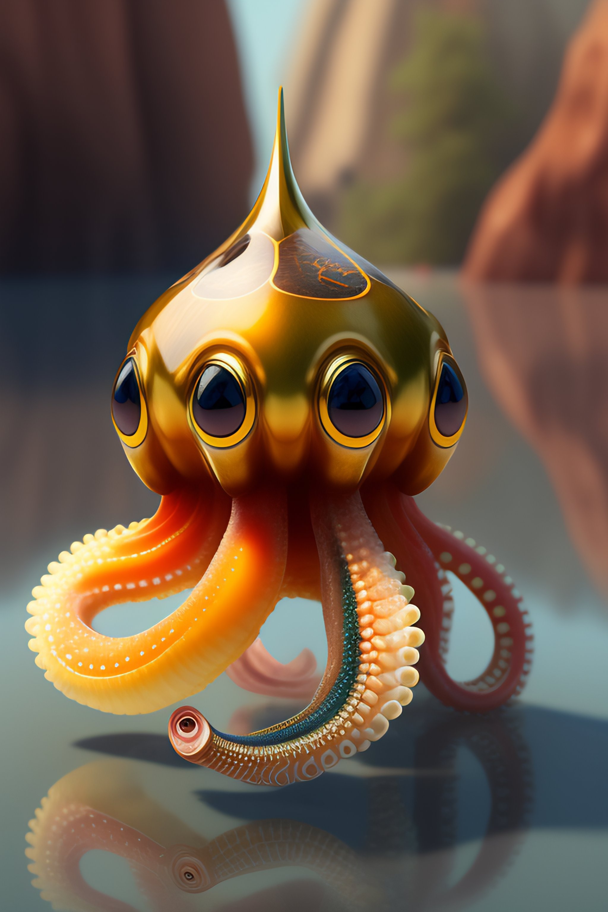 Lexica - Hyperrealistic mixed media image of a cephalopod with ...