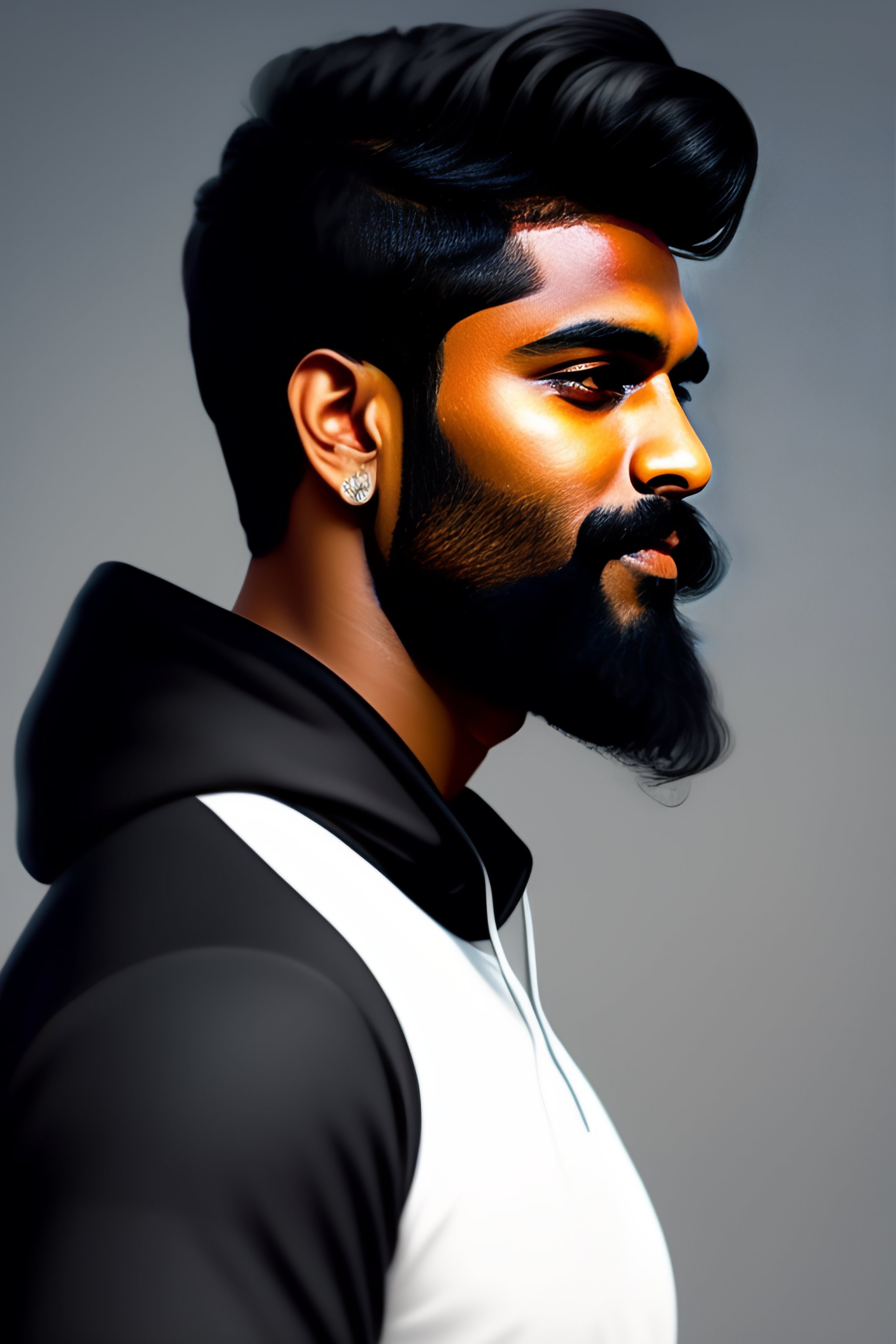 Lexica - Hyper detailed illustration of a south Indian male podcaster ...