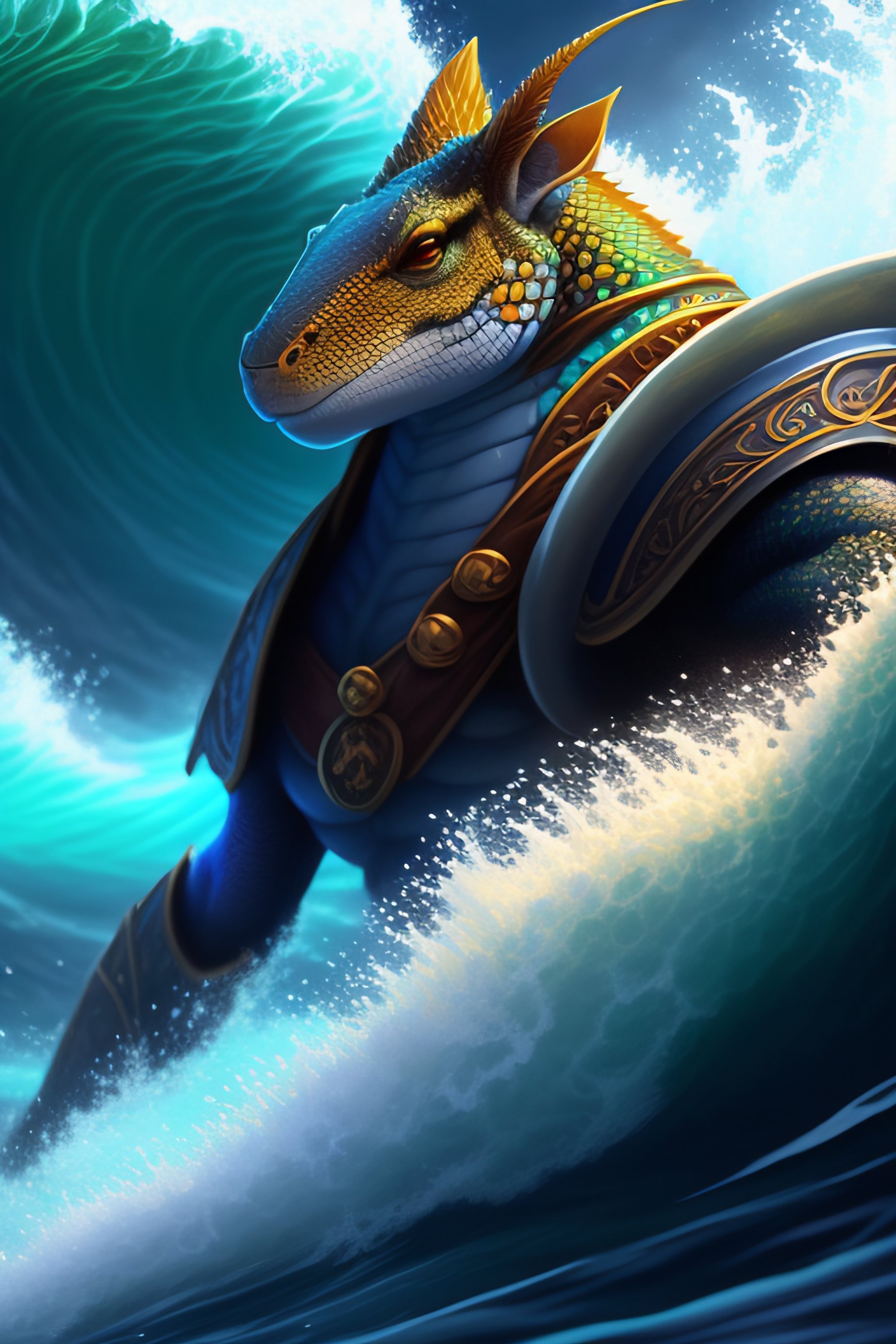 Lexica - Character avatar in a new RPG battle game. A lizard-like being ...