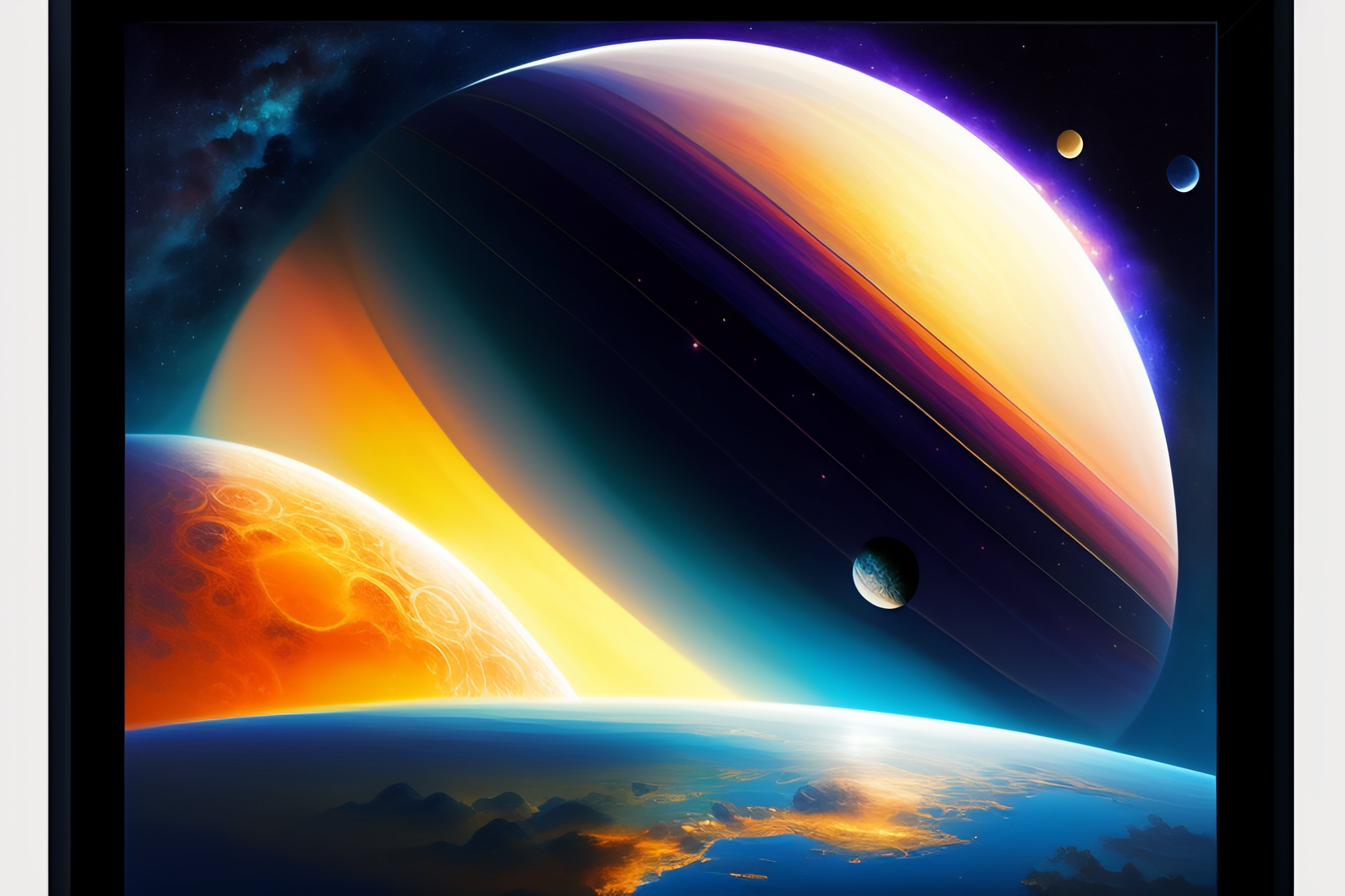 Lexica - Fantasy Sci-Fi art of a megastructure floating in space with ...