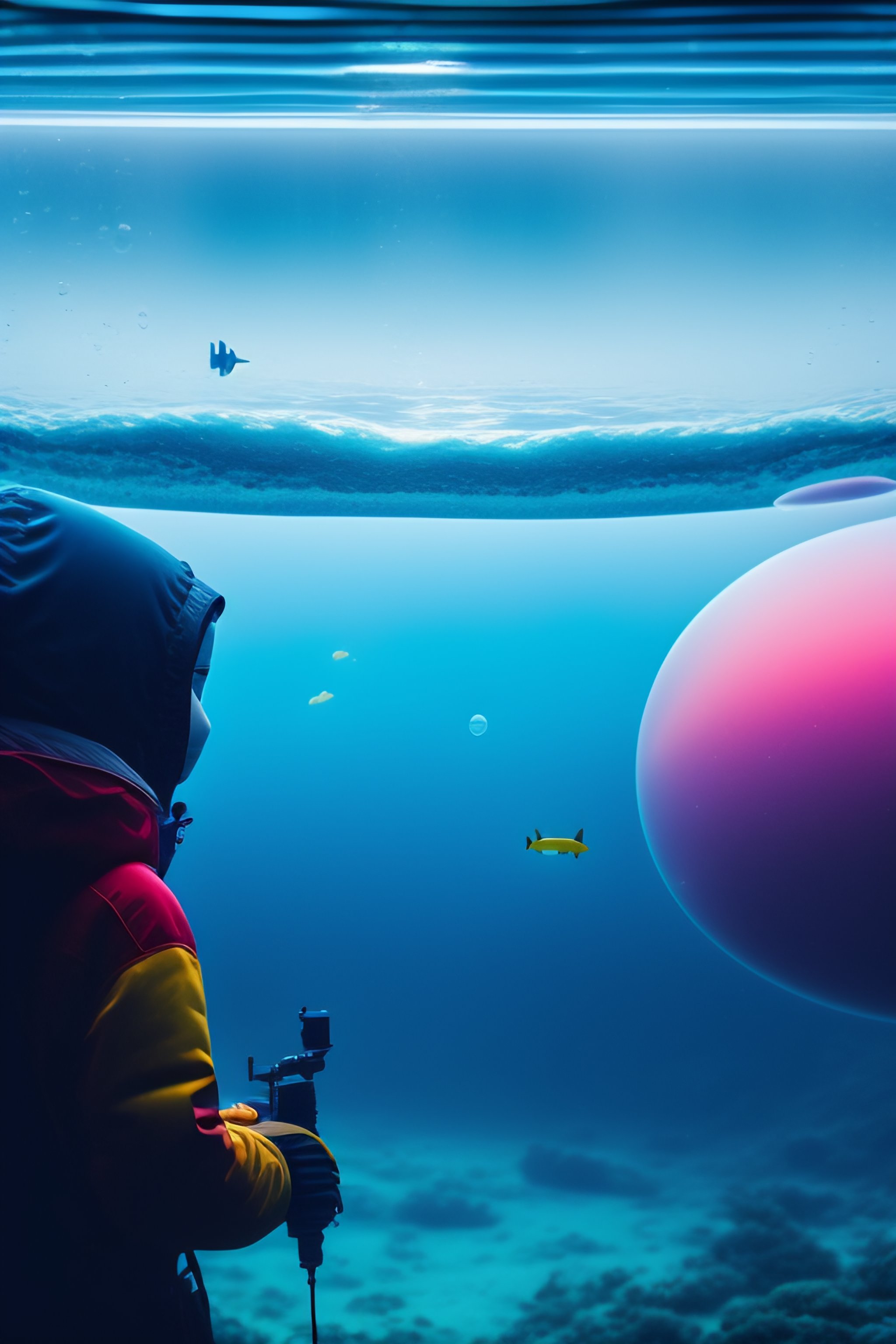 Lexica - Photo of simon stalenhag, Underwater, comic, air bubbles ...