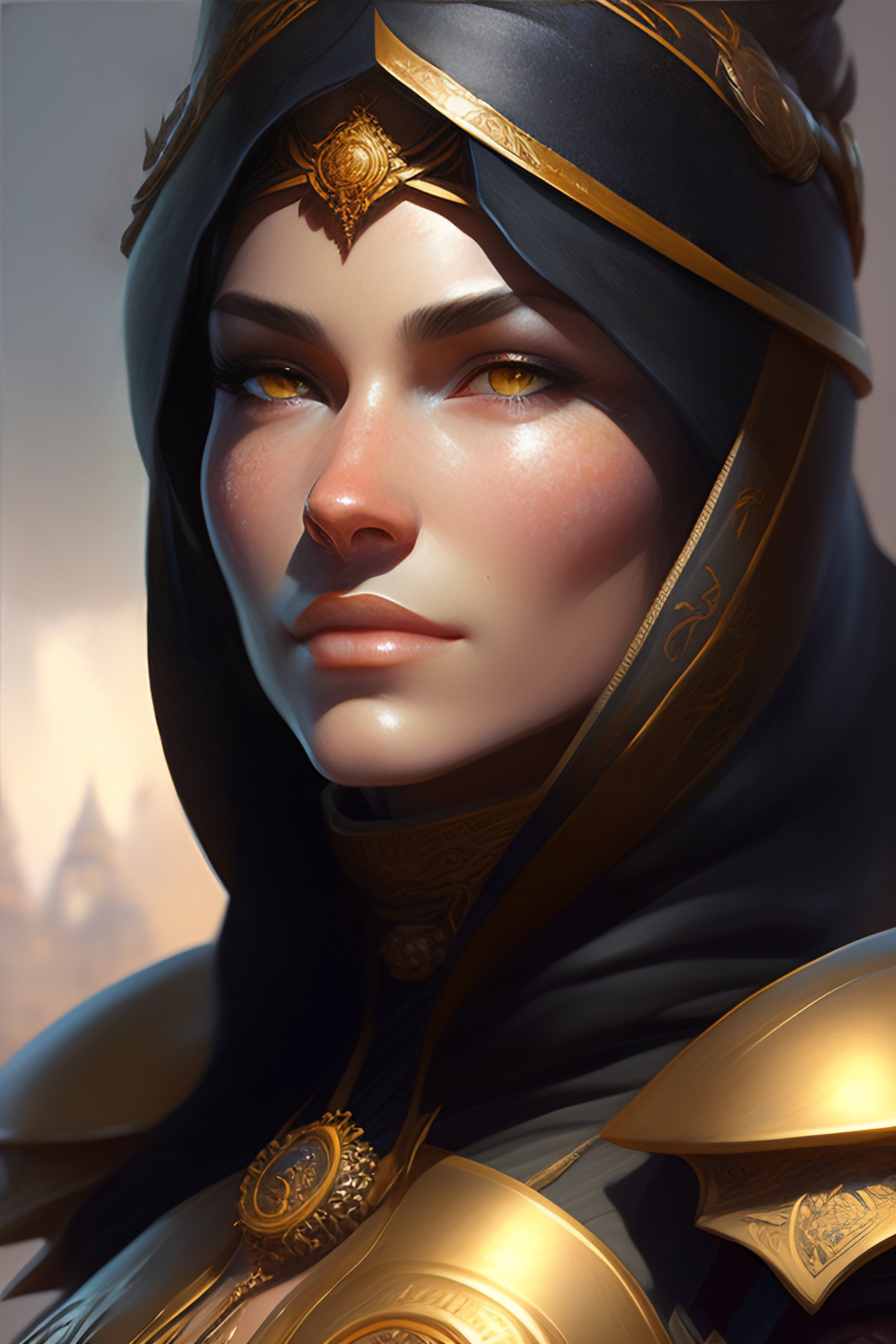 Lexica - A detailed portrait of a near automata, 2B, by justin gerard ...
