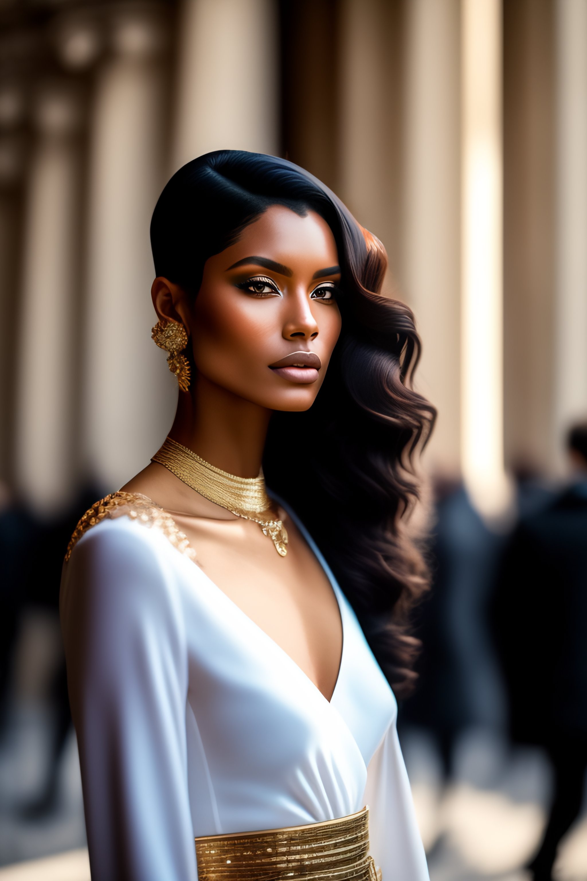 Lexica - A beautiful model in paris,model style