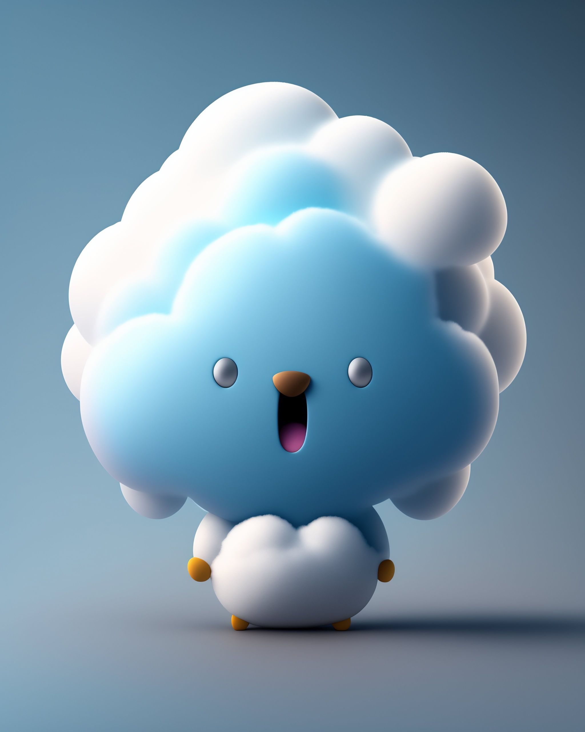 Lexica - Introduction to the main character, Cumulus the small cloud 3d ...