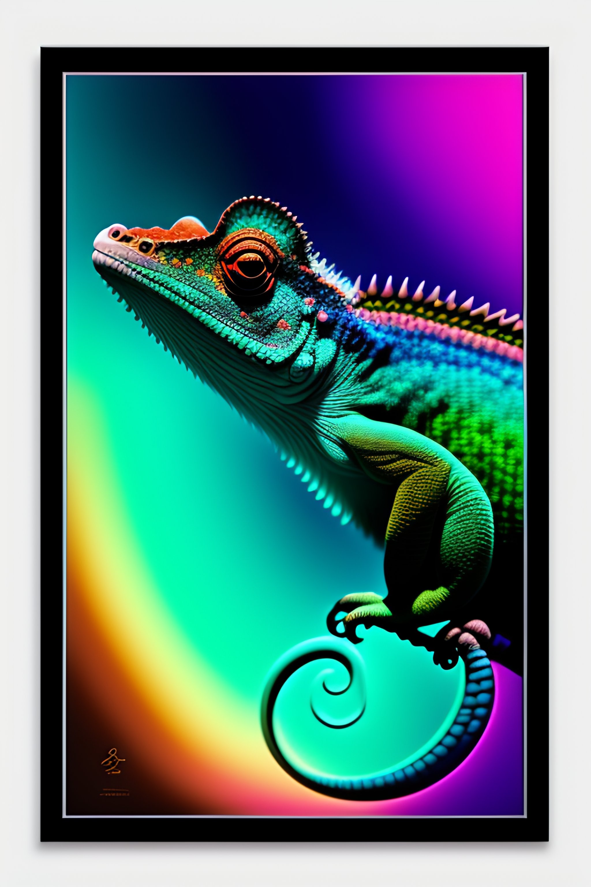 Lexica - Abstract chameleon silhouette