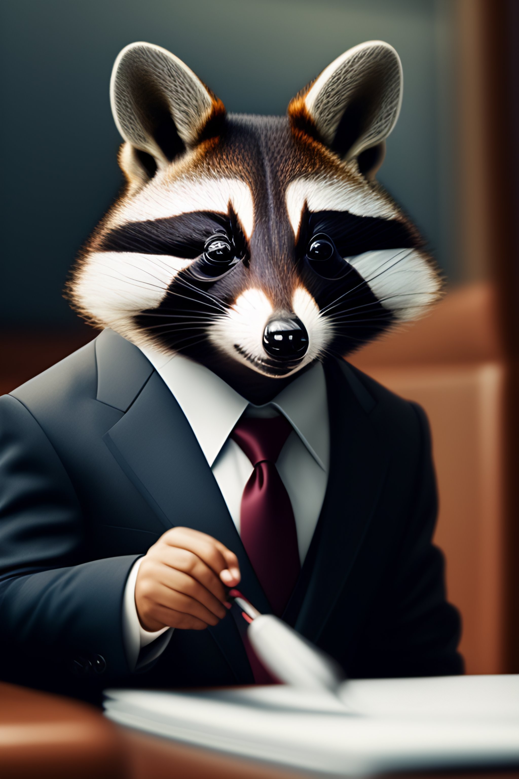 Lexica - Anthopomorphic Racoon as a Finance Manager