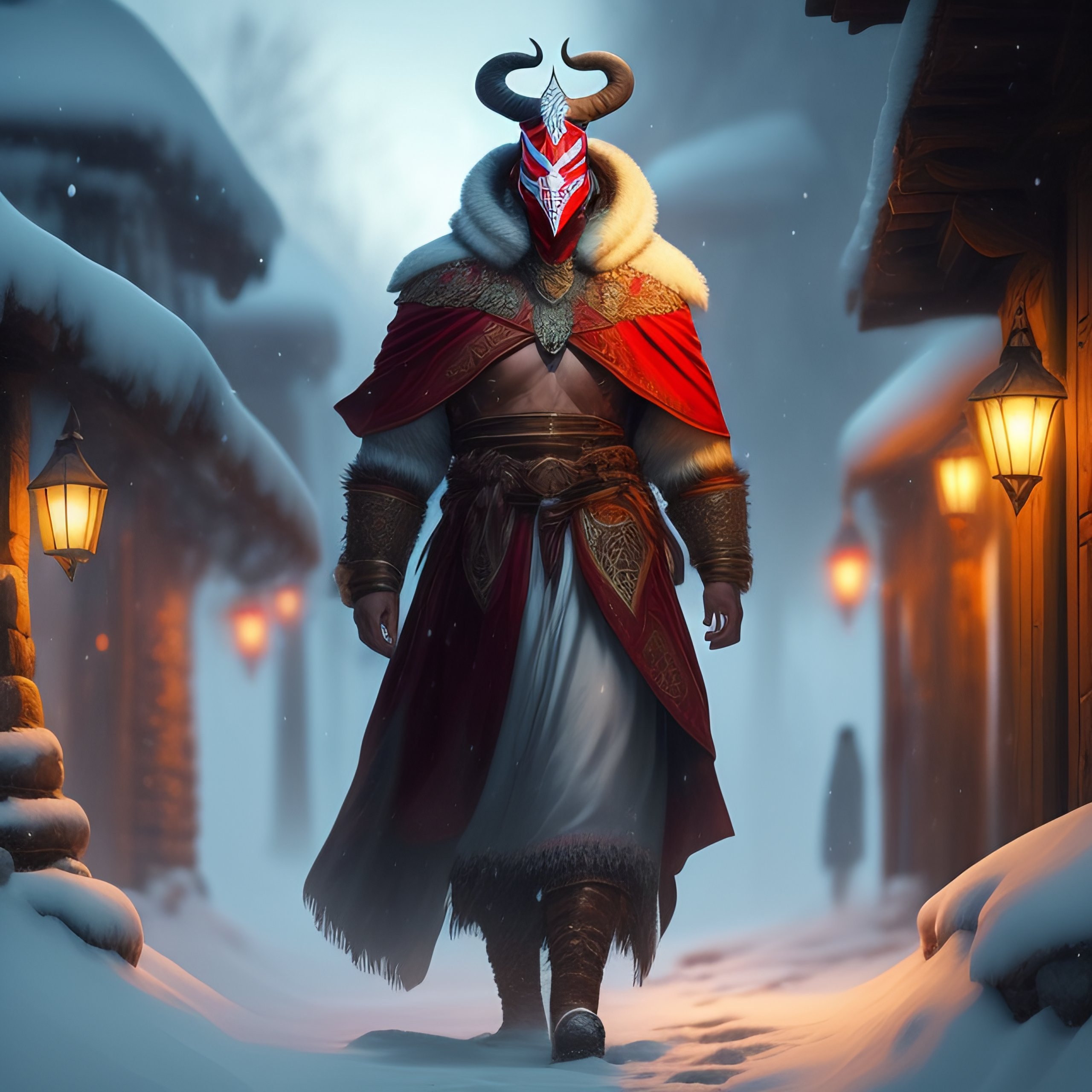 Lexica - An unknown mysterious balkan man wearing a scary kuker mask ...