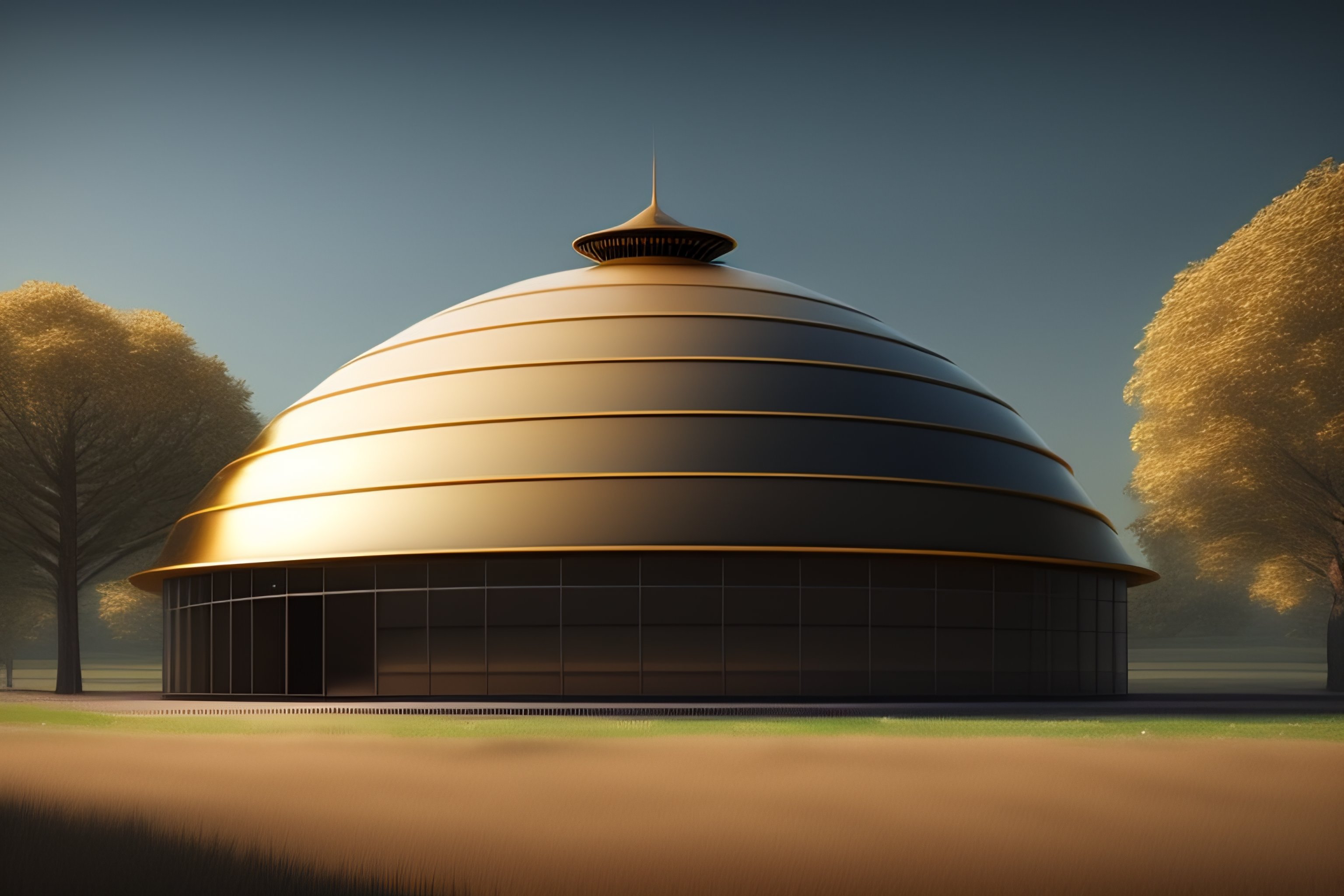 Lexica - Dome simple with height of 29 Meters and a spiral staircase on ...