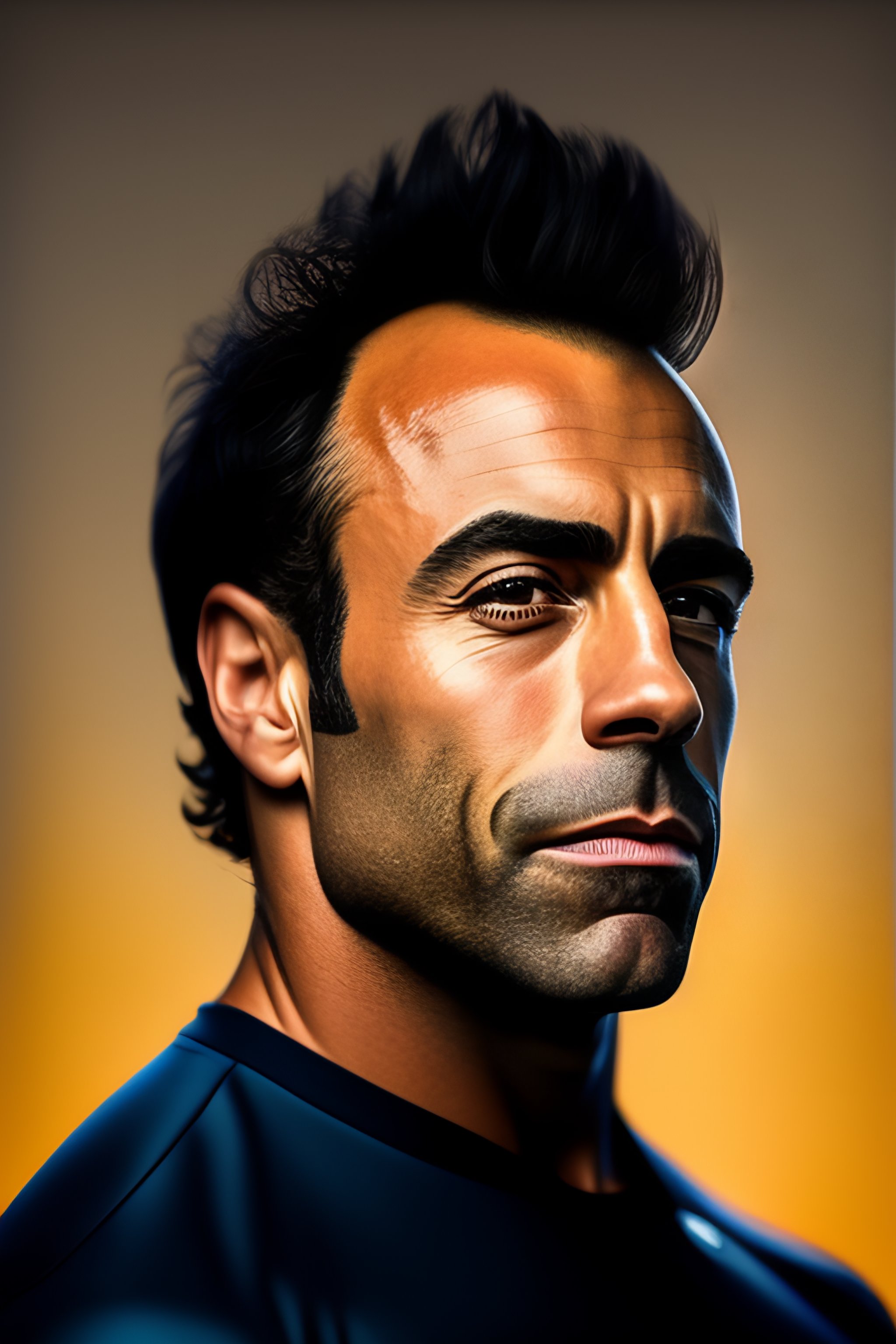 Lexica - Portrait of Joe Rogan today with hair