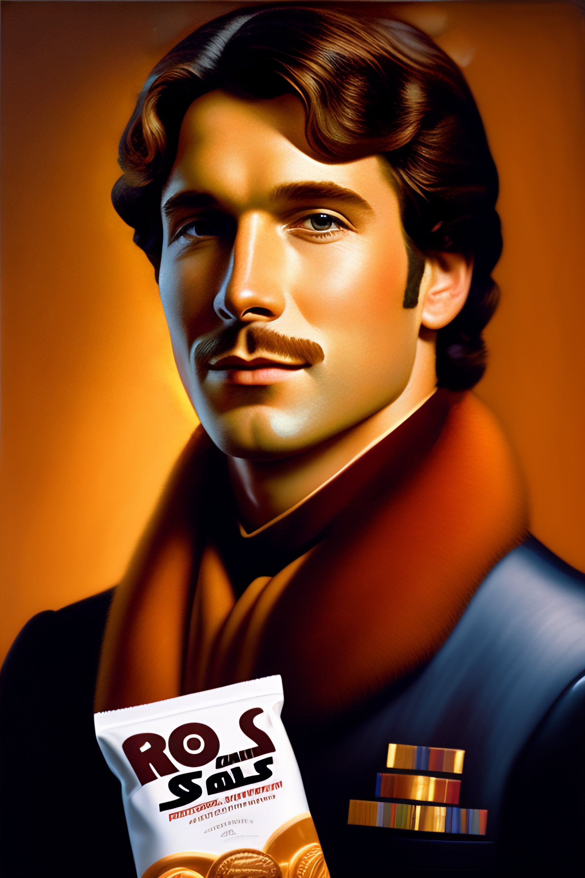 Lexica - Portrait of hans solo with a packet of rolos