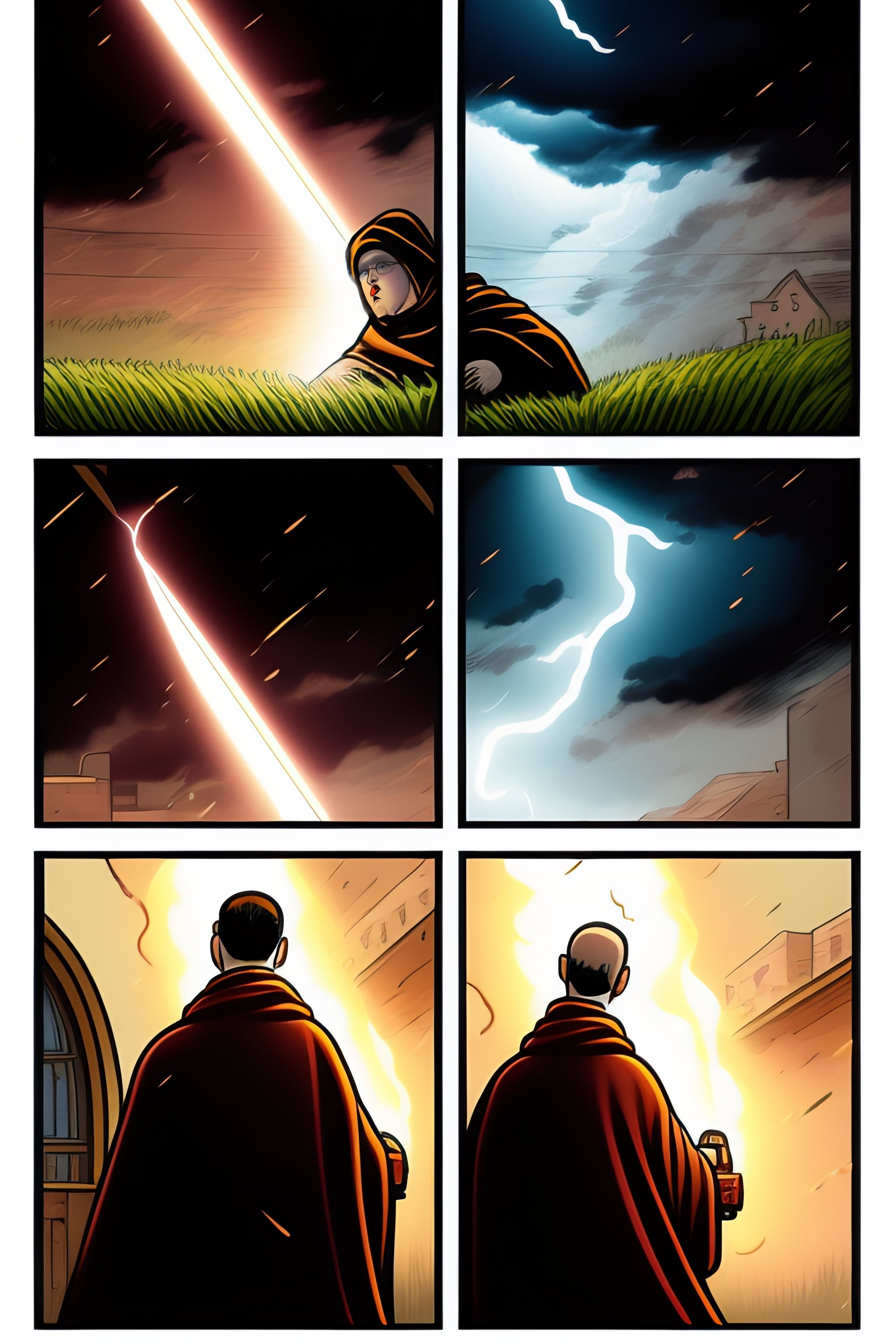 Lexica - Multipanel Cartoon Comic of catholic Monk being killed by ...