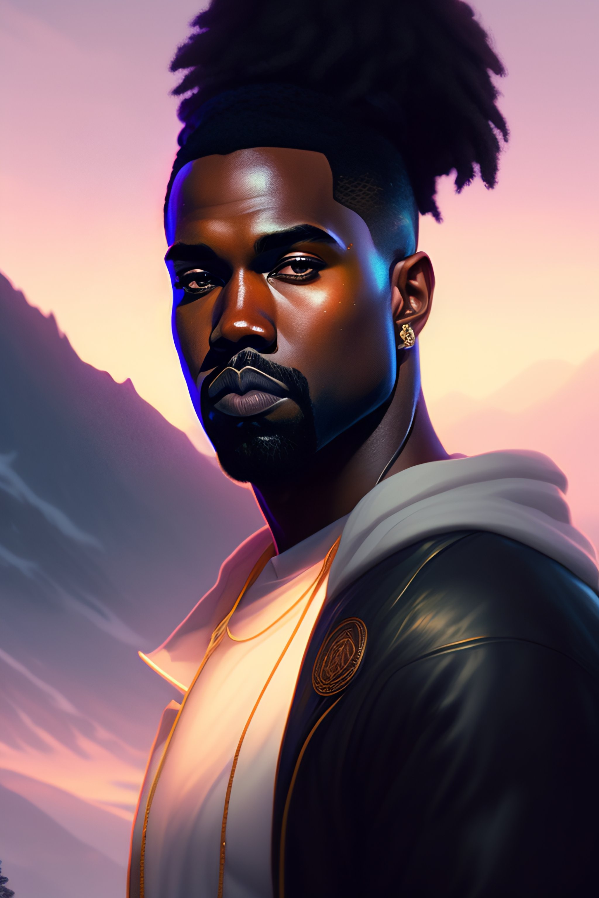 Lexica - Highly detailed portrait kanye west gta v stephen bliss unreal ...