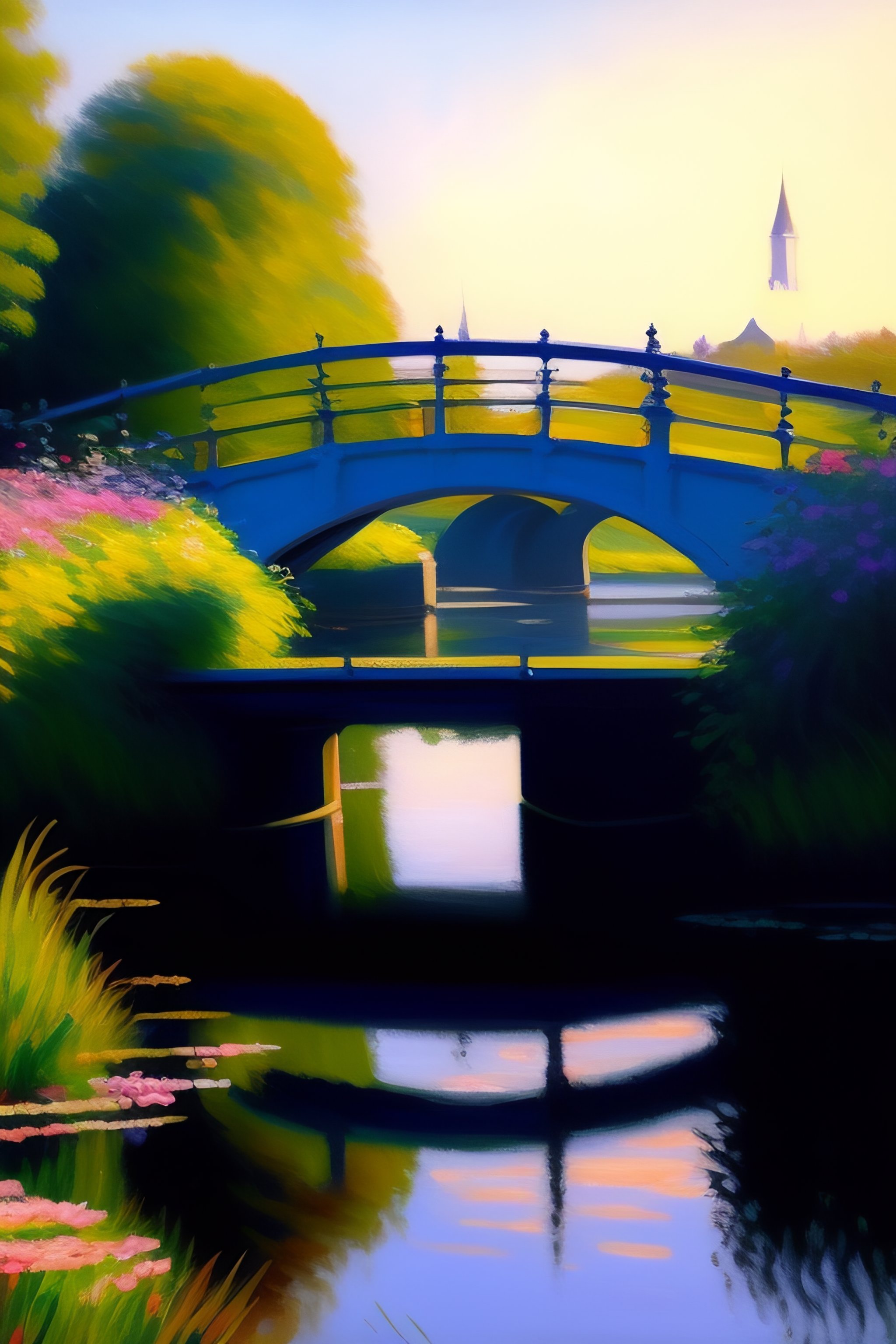 Lexica - Monet style painting of O'Connell bridge, Dublin