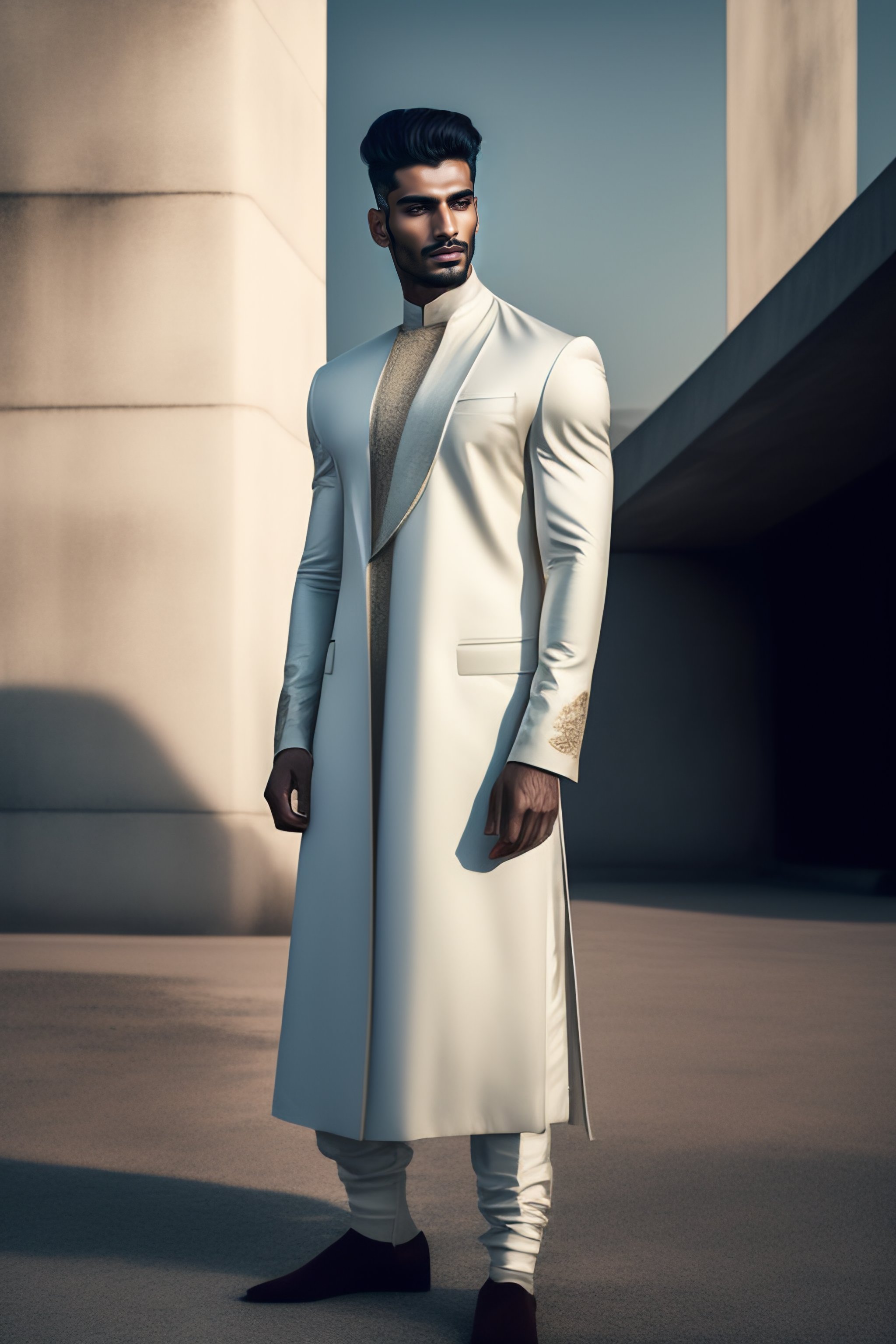 Lexica - Portrait of haute couture beautiful pakistani male fashion ...