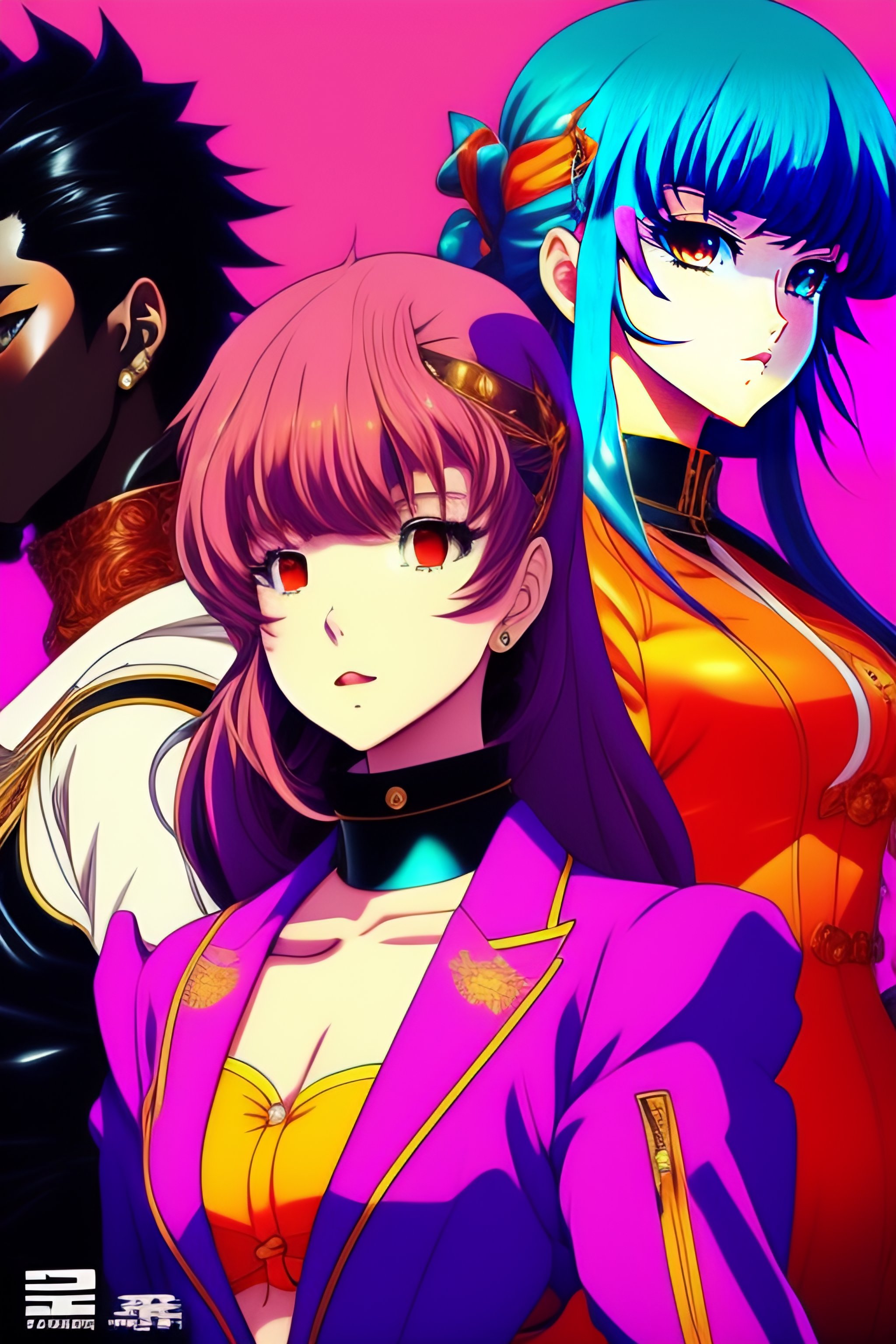 Lexica - Stylish haute couture in the style of 90's vintage anime, neon ...