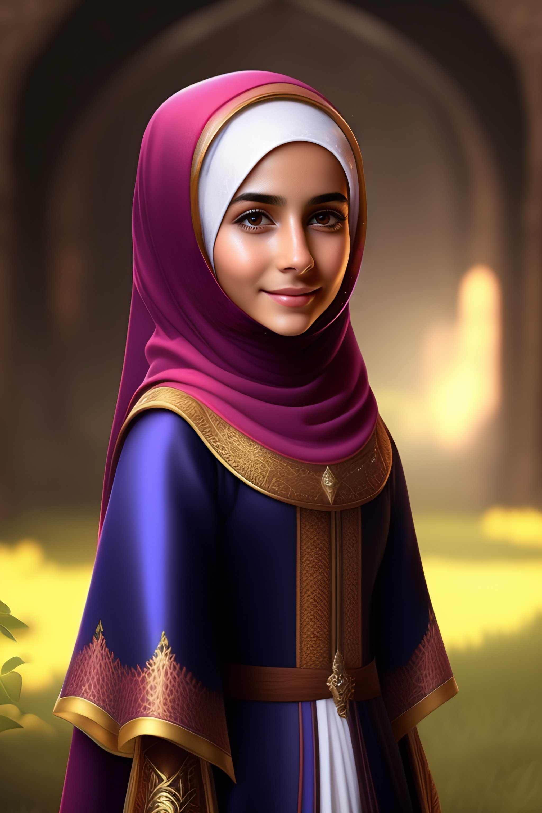 Lexica - Cute hijab girl in medieval mage clothing, ((seed:657949))