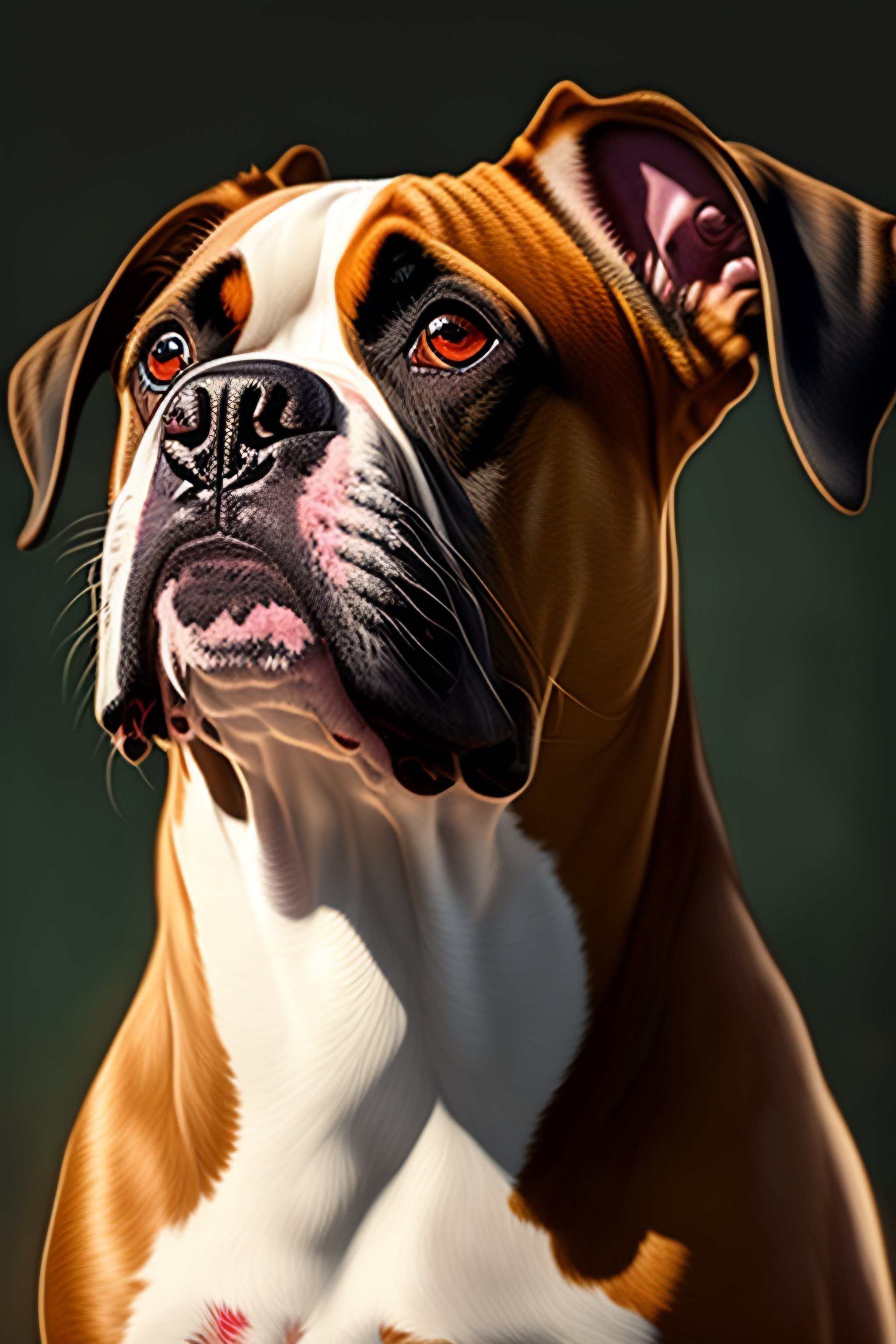 Lexica - Formal portrait of boxer dog, digital art by eugene de blaas ...