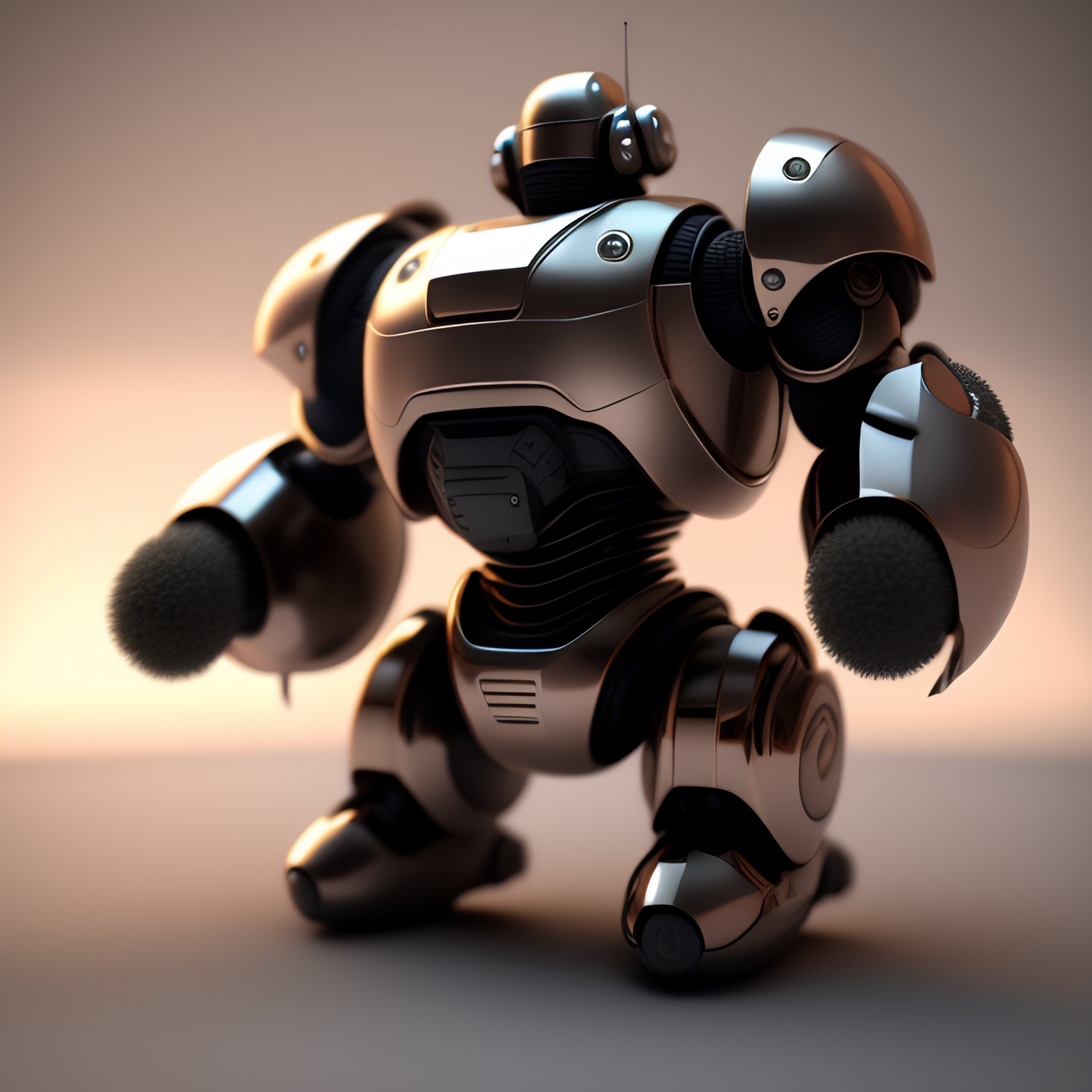 Lexica - Cute 3d render of toy art robocop
