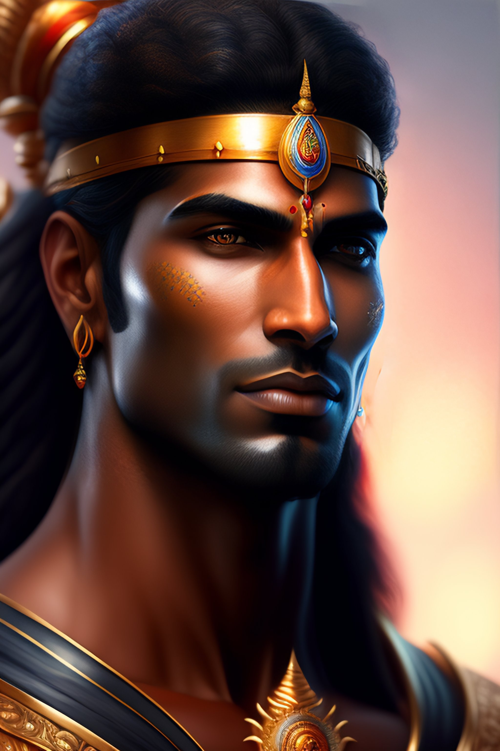 Lexica - Portrait of a Lord Shiva, fantasy, front light, intricate ...