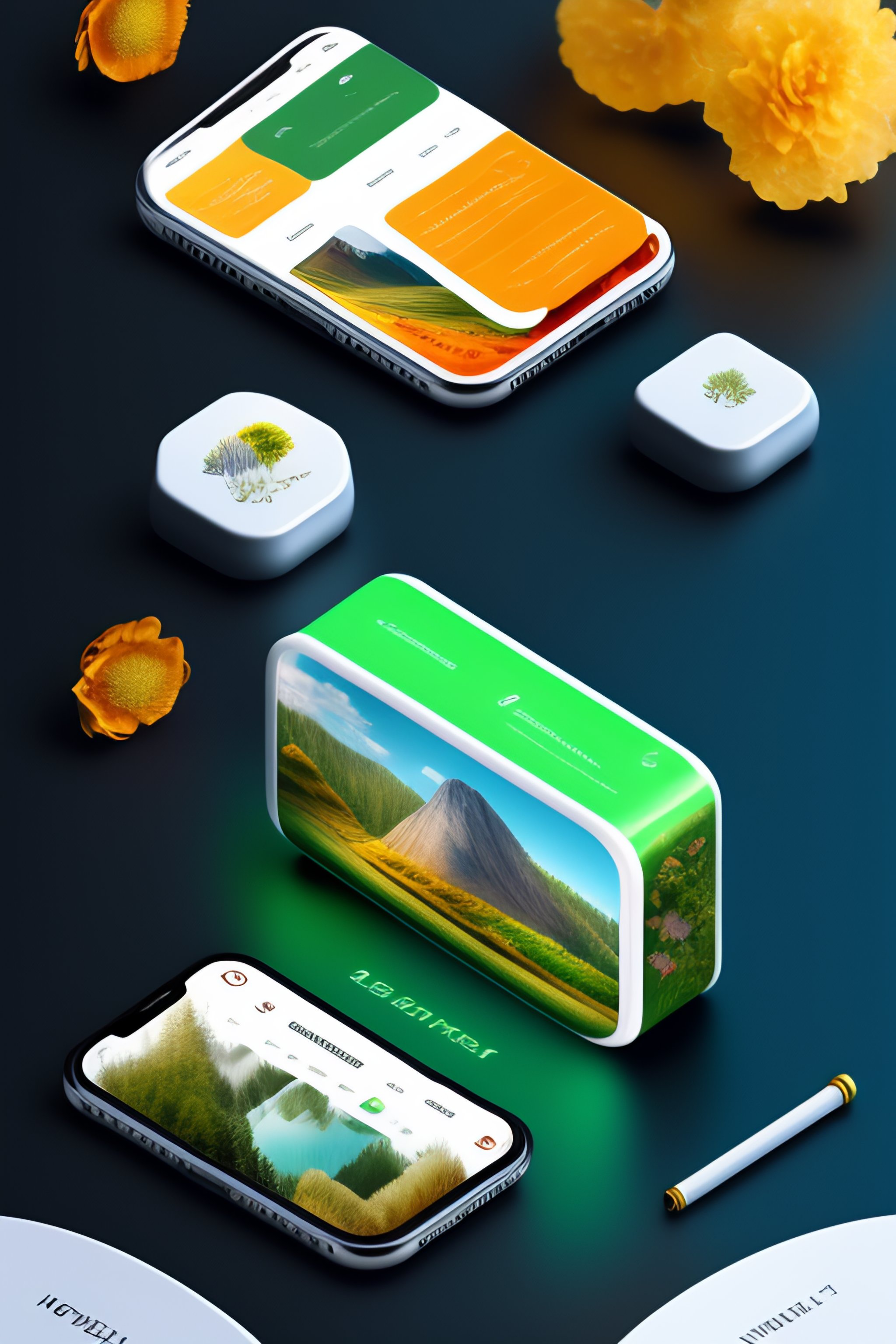 Lexica - A herbal supplement pill surrounded with nature in 3d website ...