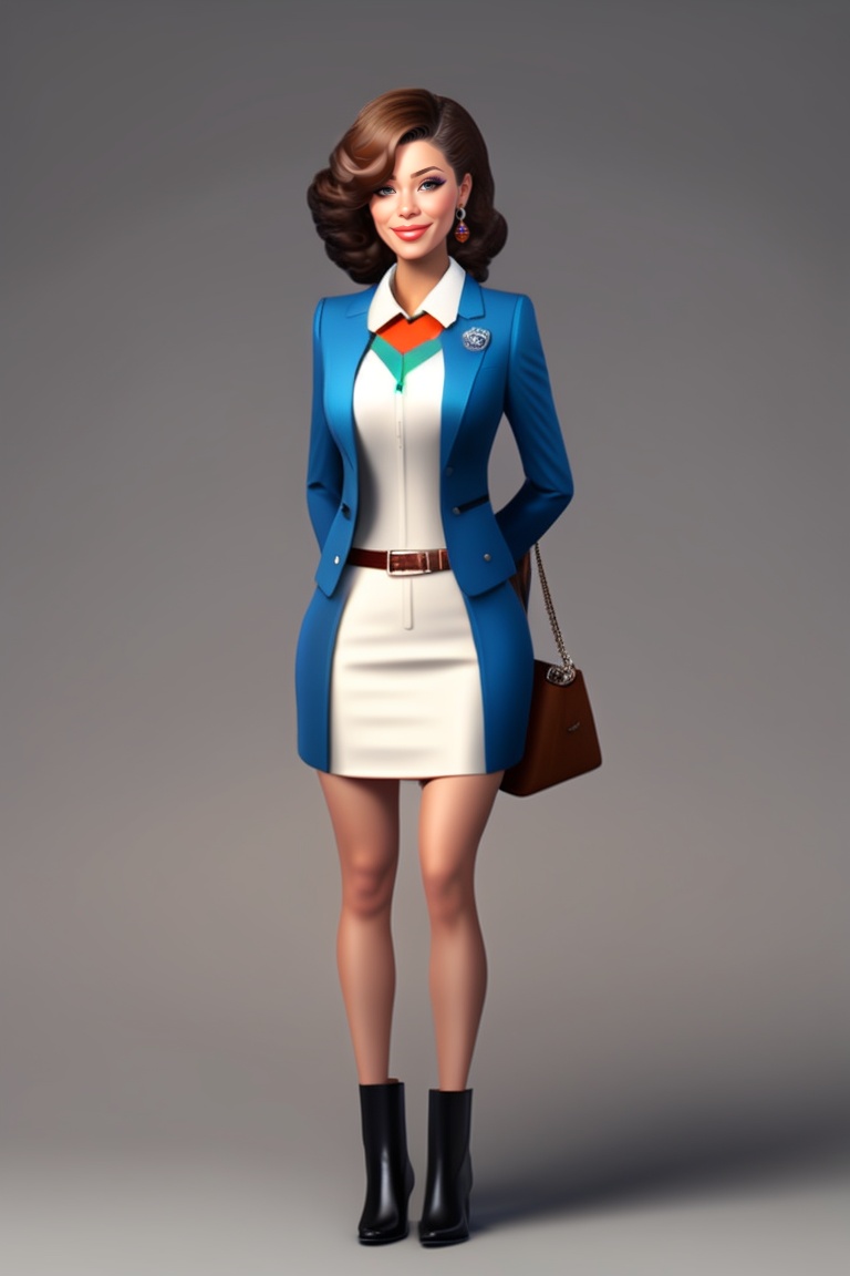 Lexica - Female reporter, full body