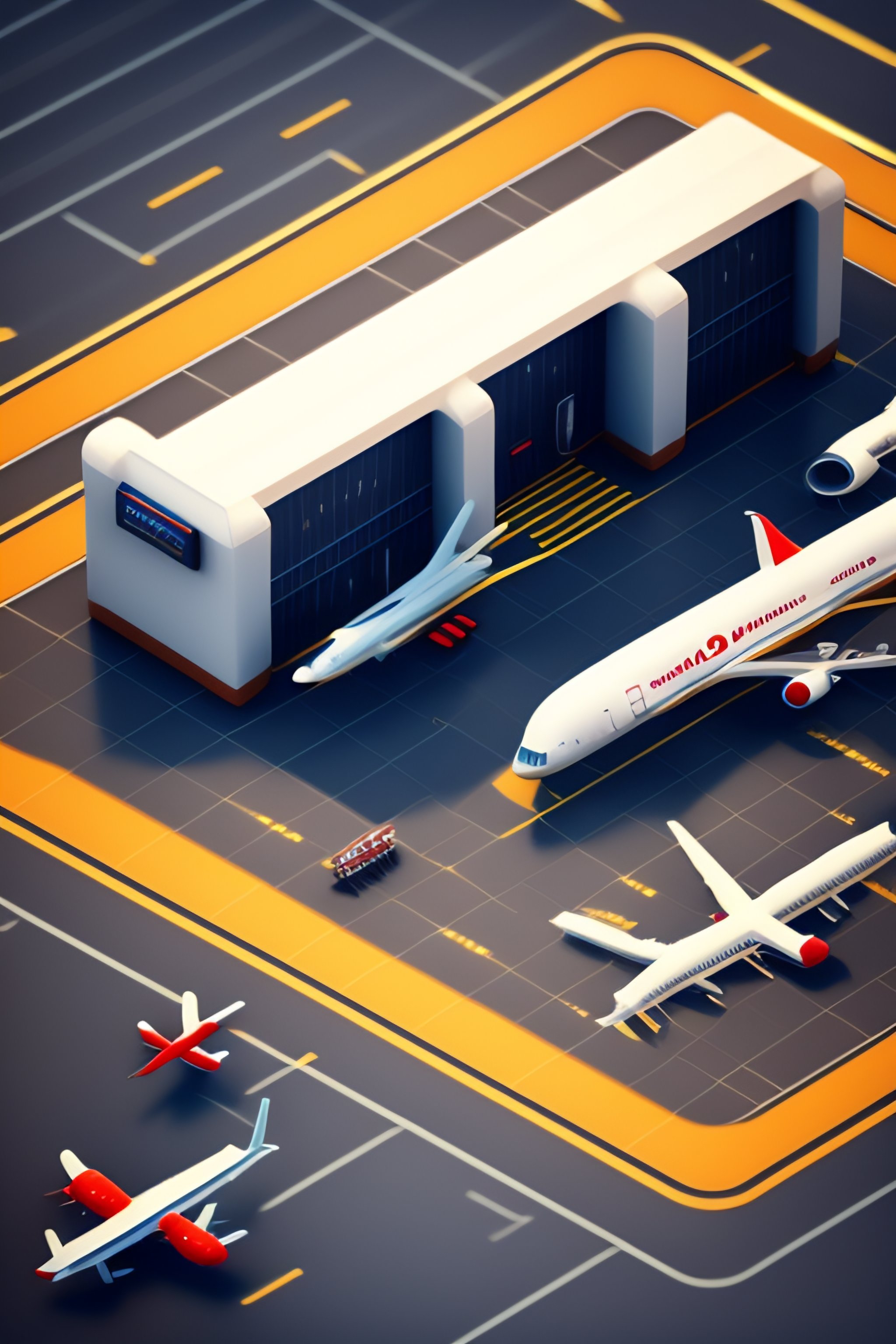 Lexica - Detailed isometric airport, pixel art, unreal engine voxel ...