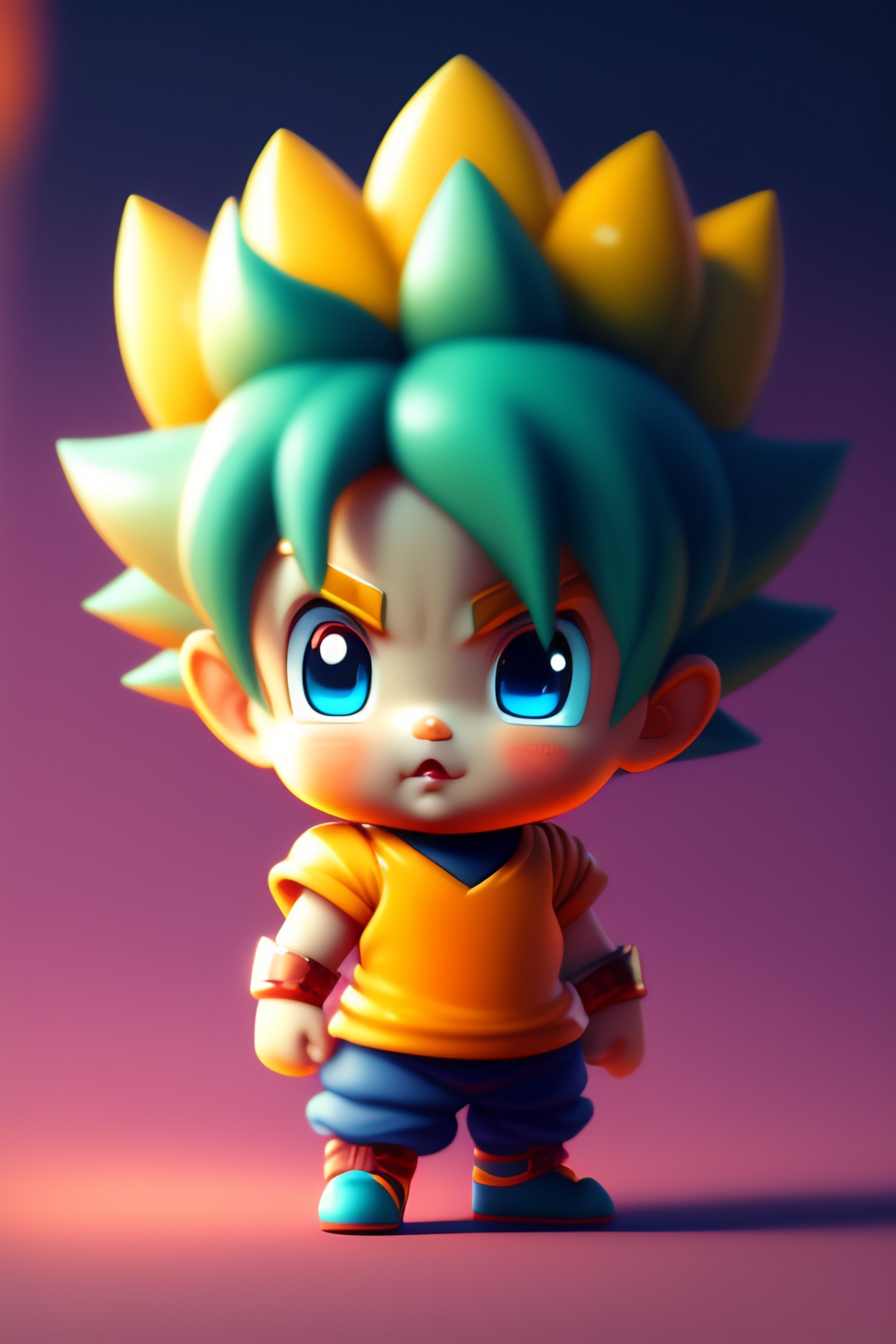 Lexica - Cute and adorable cartoon goku baby, fantasy, dreamlike ...