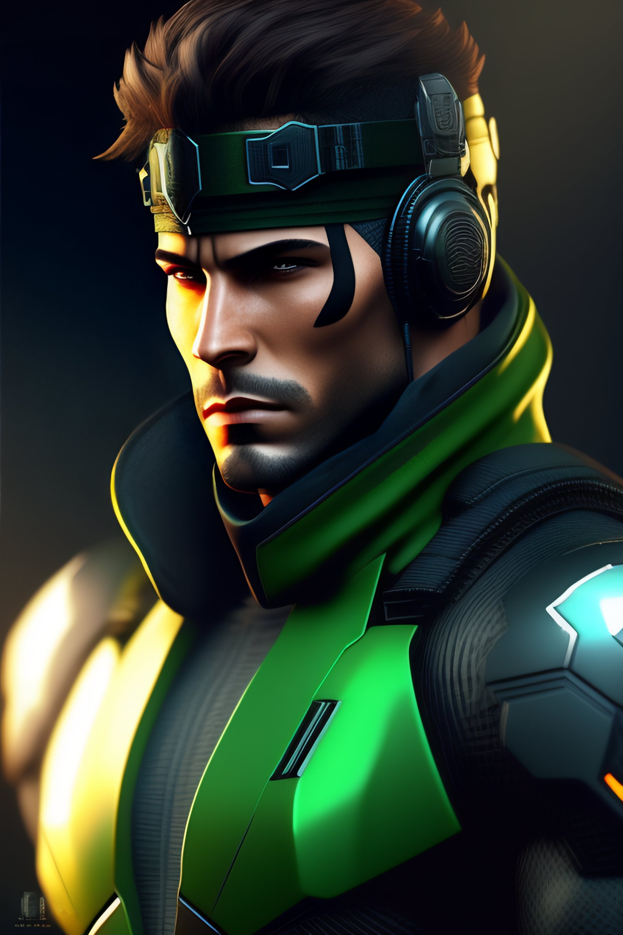 Lexica - Solid snake cyborg ,tech, suit, military ,sci-fi ,symmetry ...