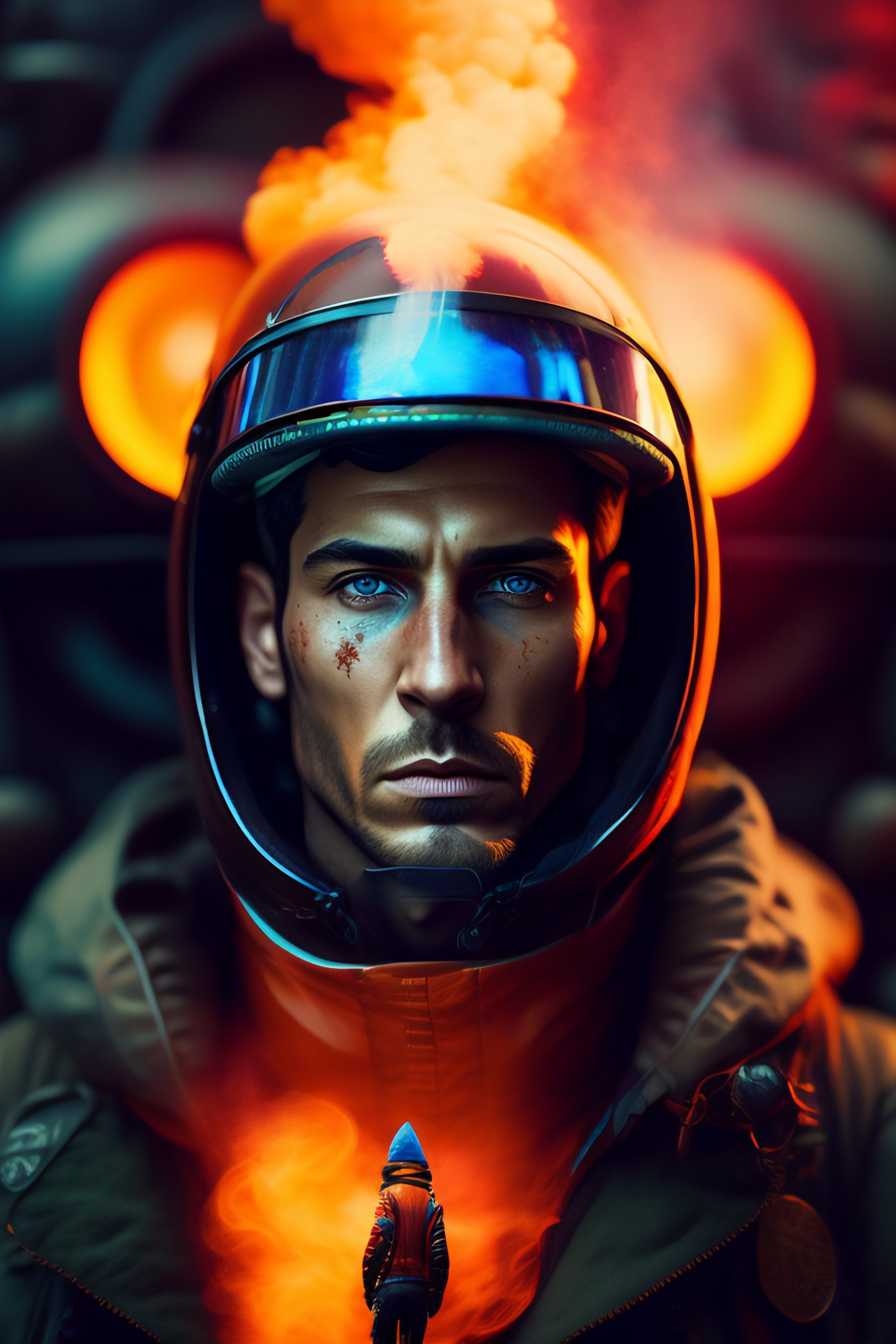 Lexica - A badass photo of engine man in psychedelic adventure movie by ...