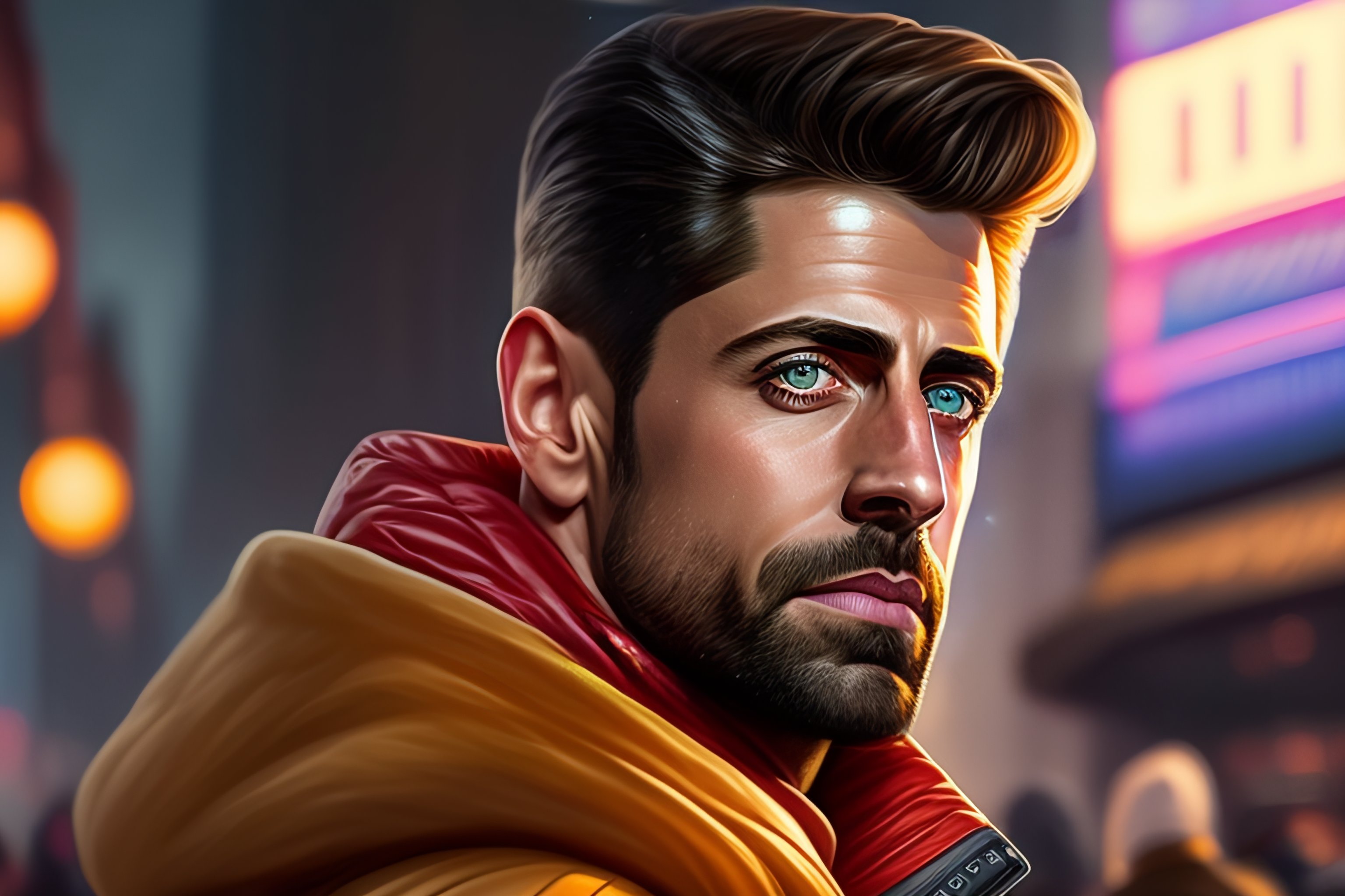 Lexica - Aaron rodgers as marty mcfly, realistic portrait, symmetrical ...