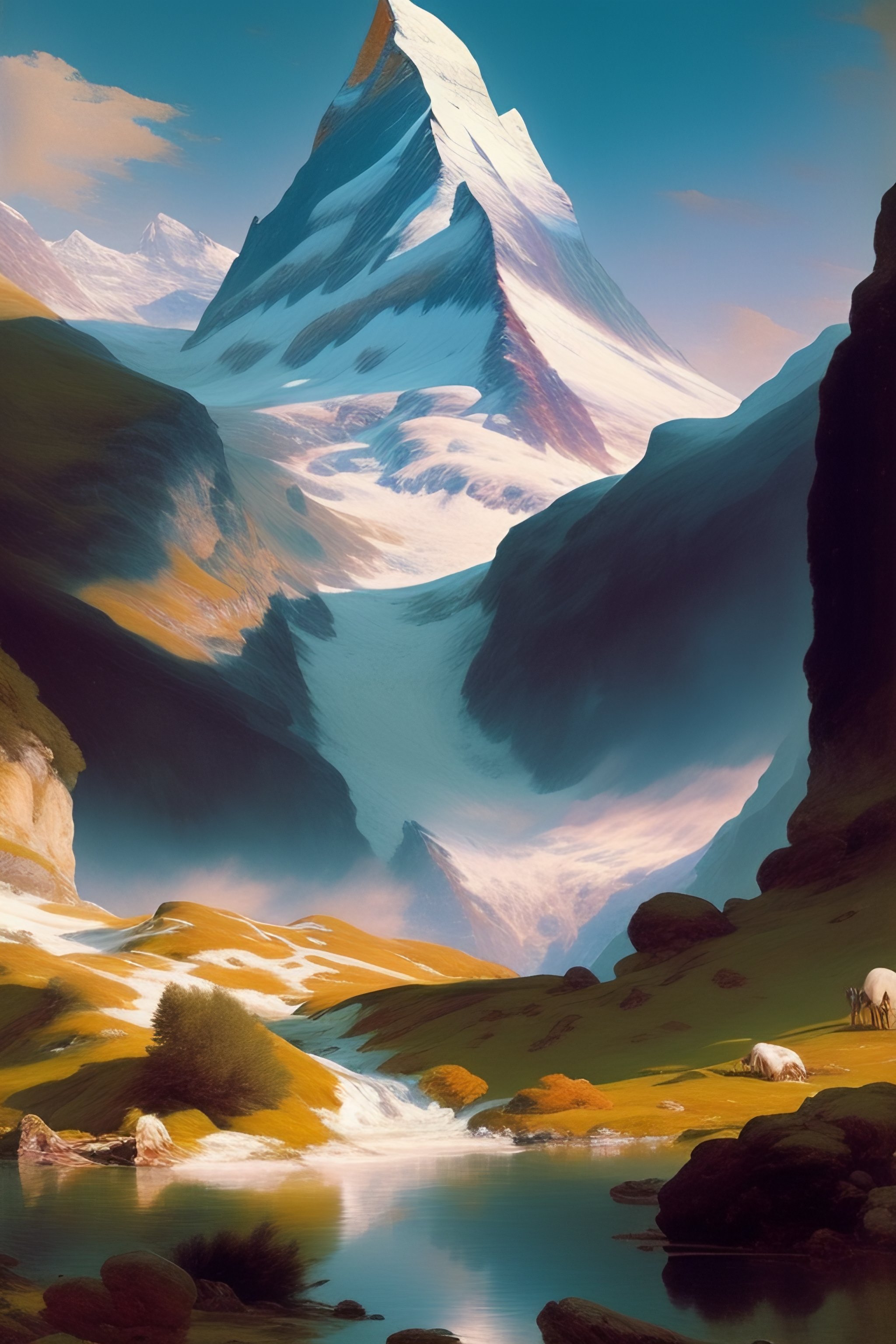 Lexica - Landscape of Matterhorn by Thomas Moran