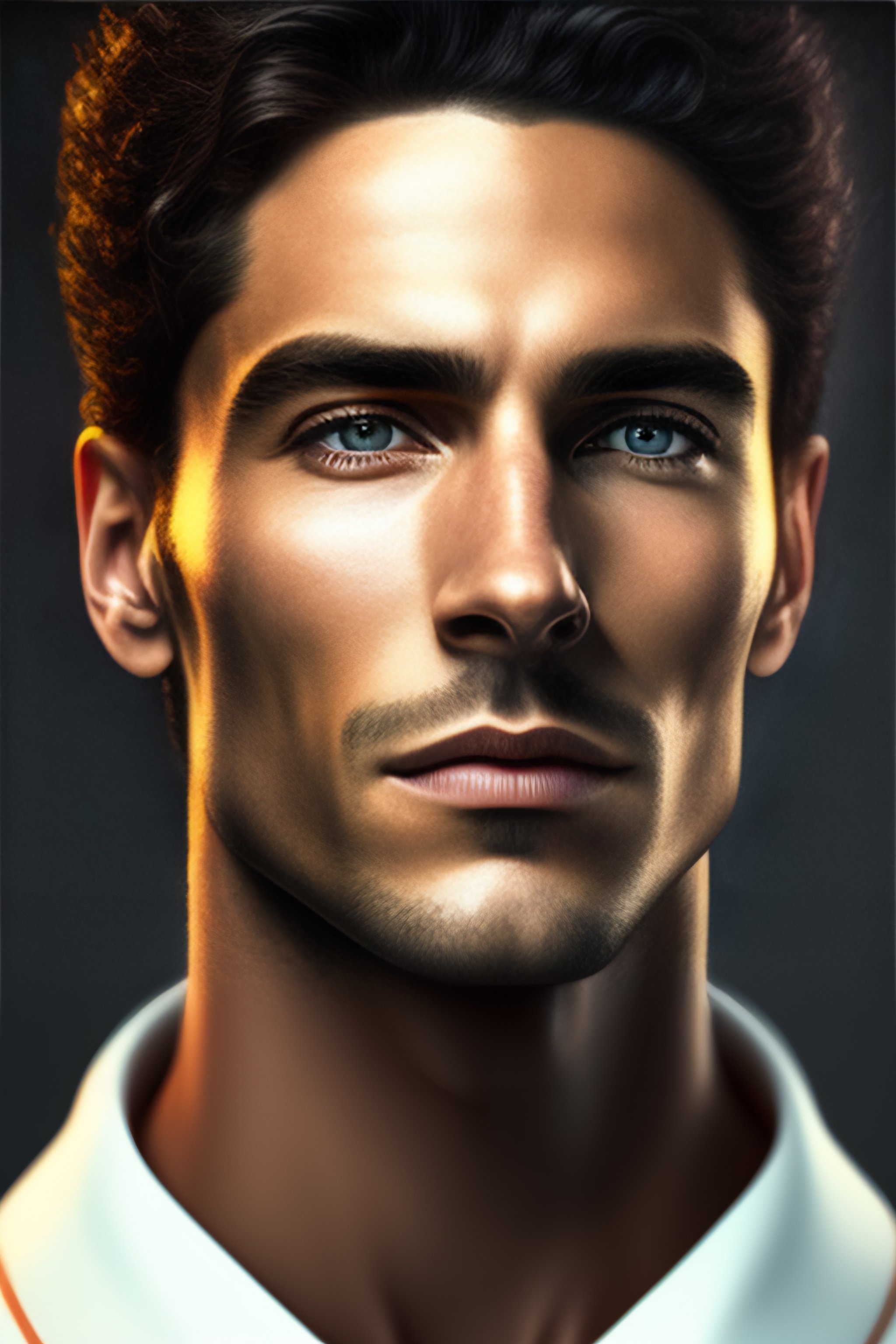 Lexica - Portrait of a man from the future with love in his eyes ...