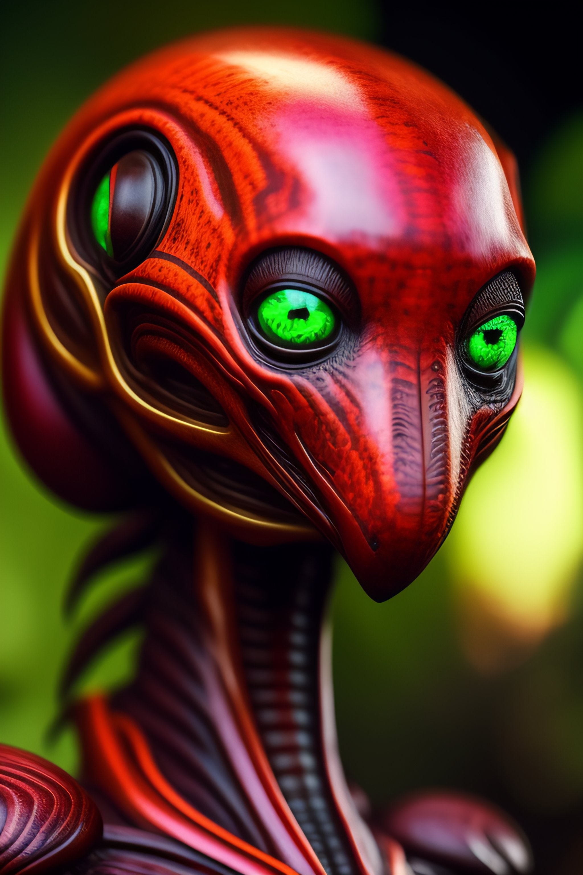 Lexica - Alien with red wood skin, ultra realistic, realistic, alien ...