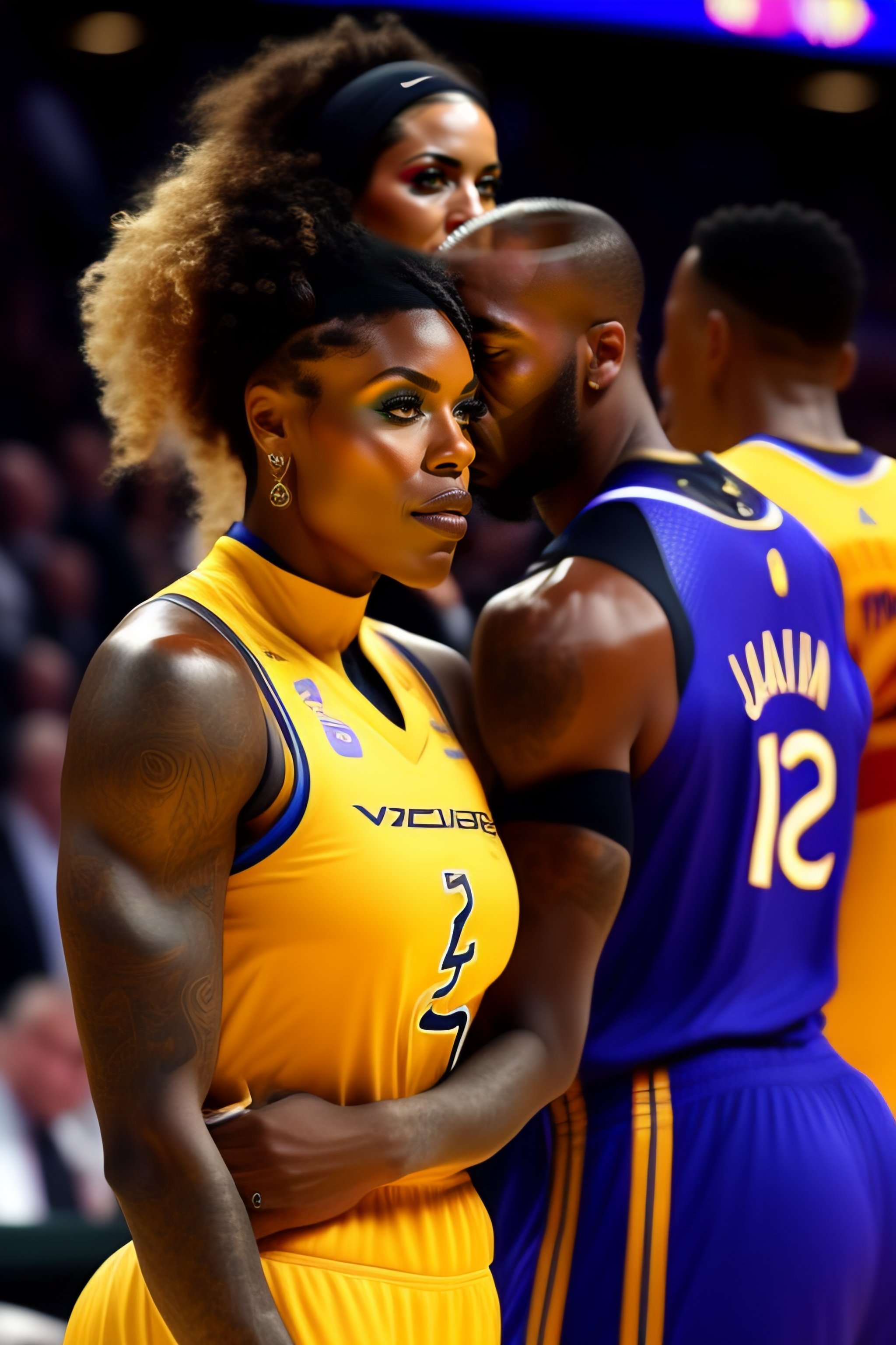 Lexica - Voloptuous Chantal Janzen from the back in short dress, Tarik ...