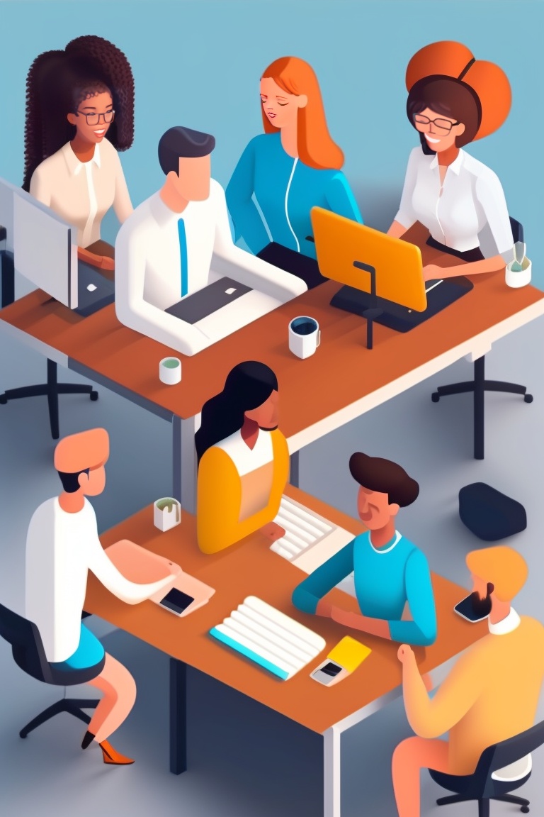 Lexica - An image of a diverse group of people collaborating in a ...