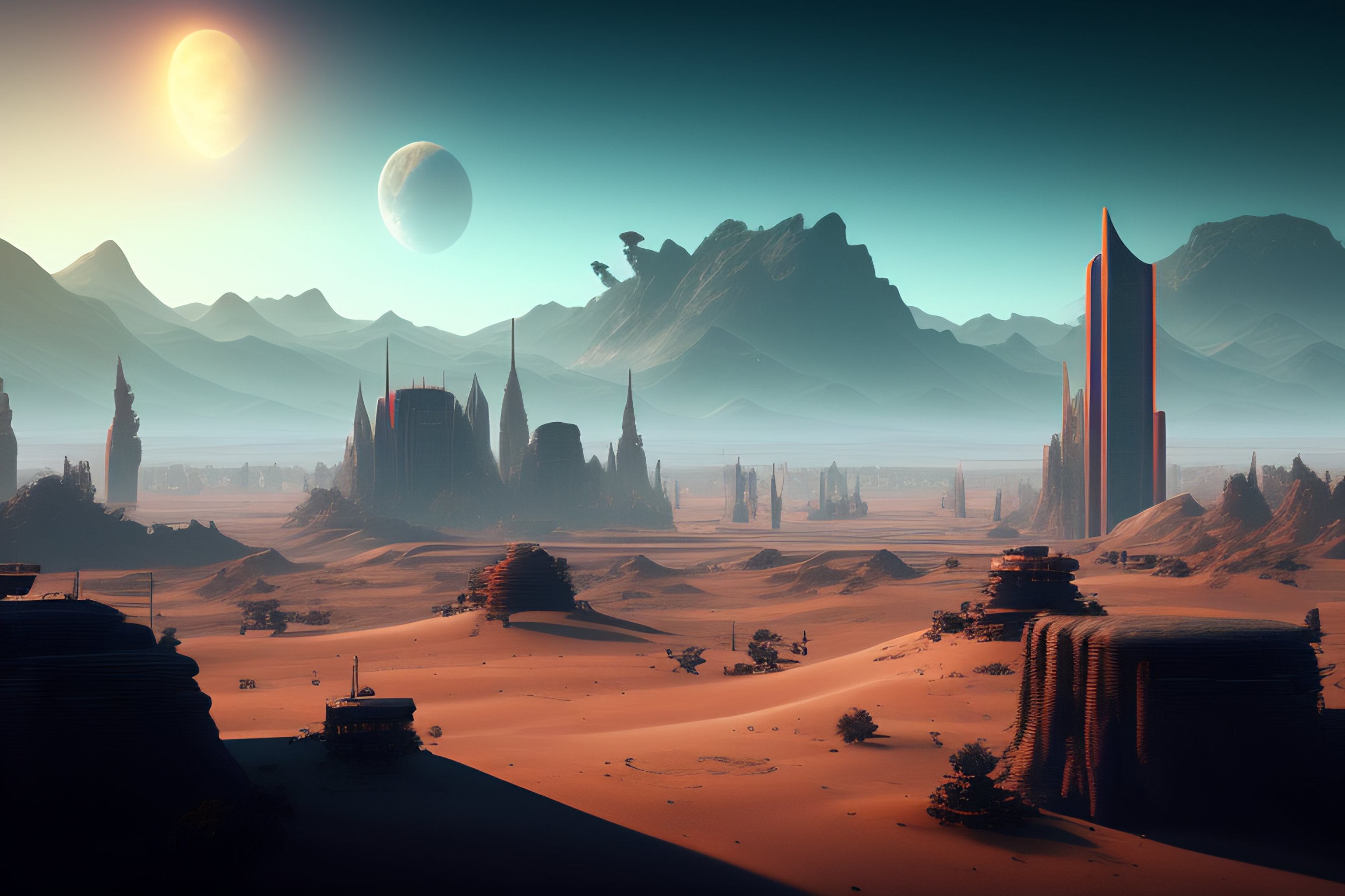 Lexica - Desolate planet with abandoned city