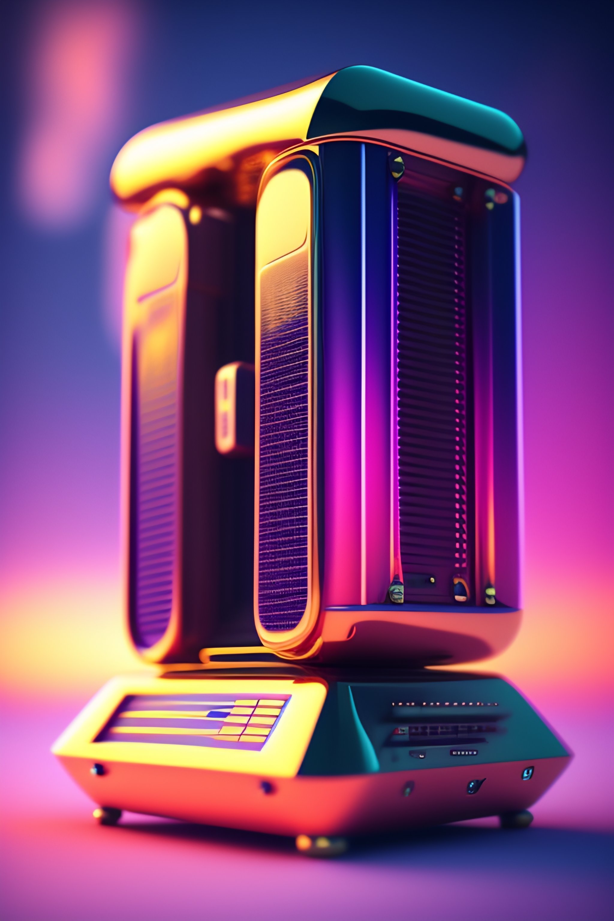 Lexica - Vintagetelevision, 1990s, c4d render, vaporwave, product ...