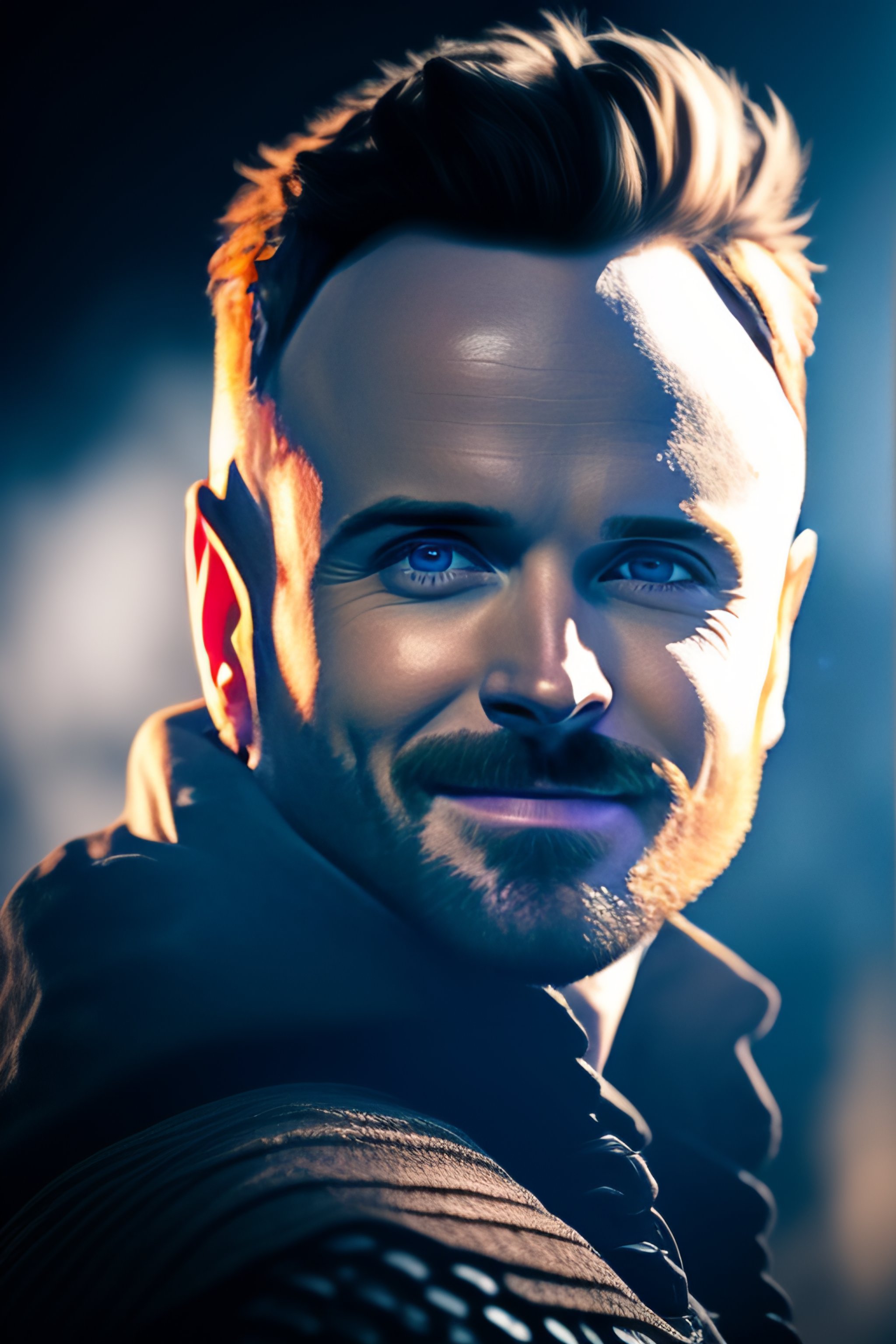 Lexica - Aaron Paul with magical powers and glowing eyes, evil smile ...