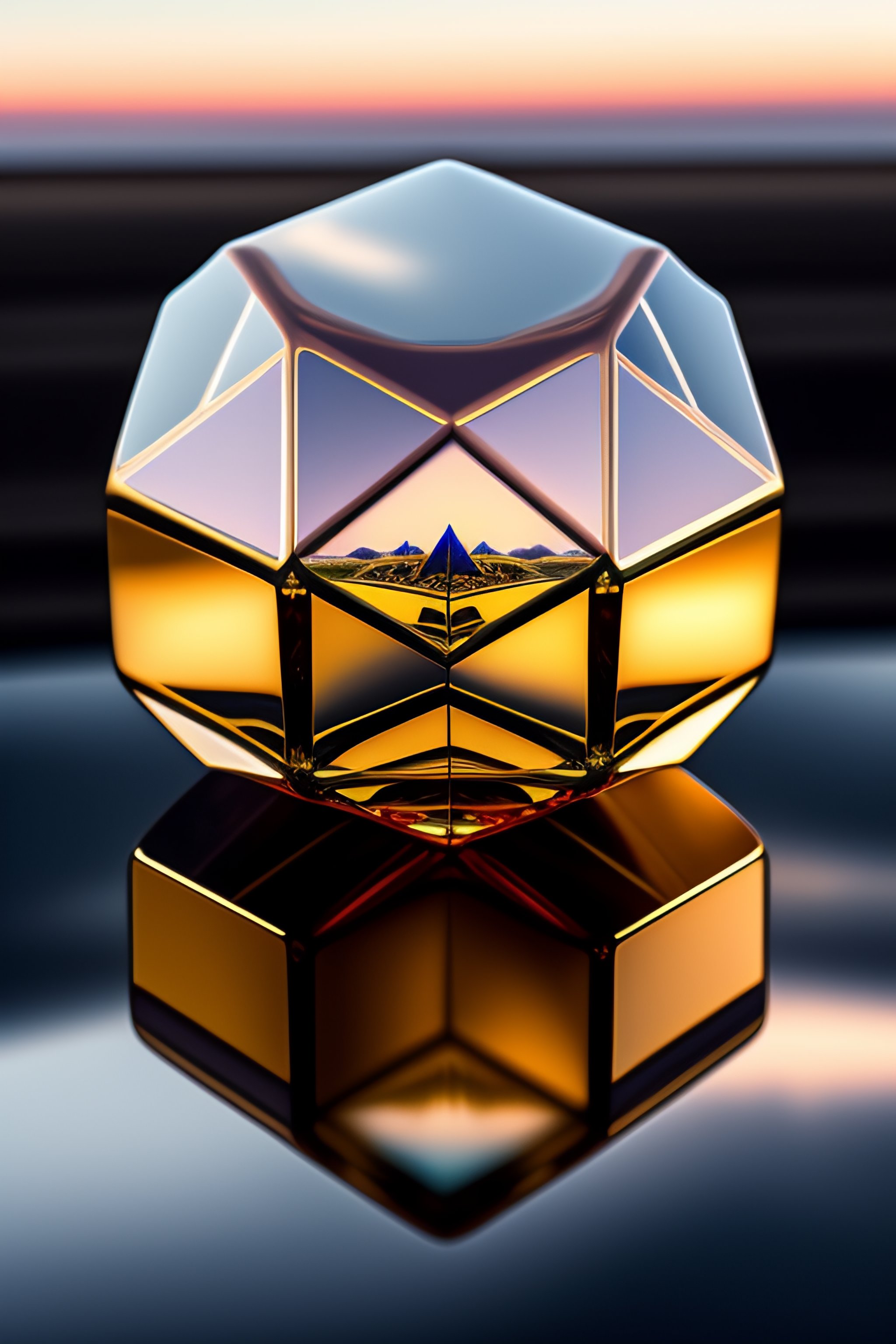 Lexica - A stuning image of beaulifull mirrored infinite icosahedron ...