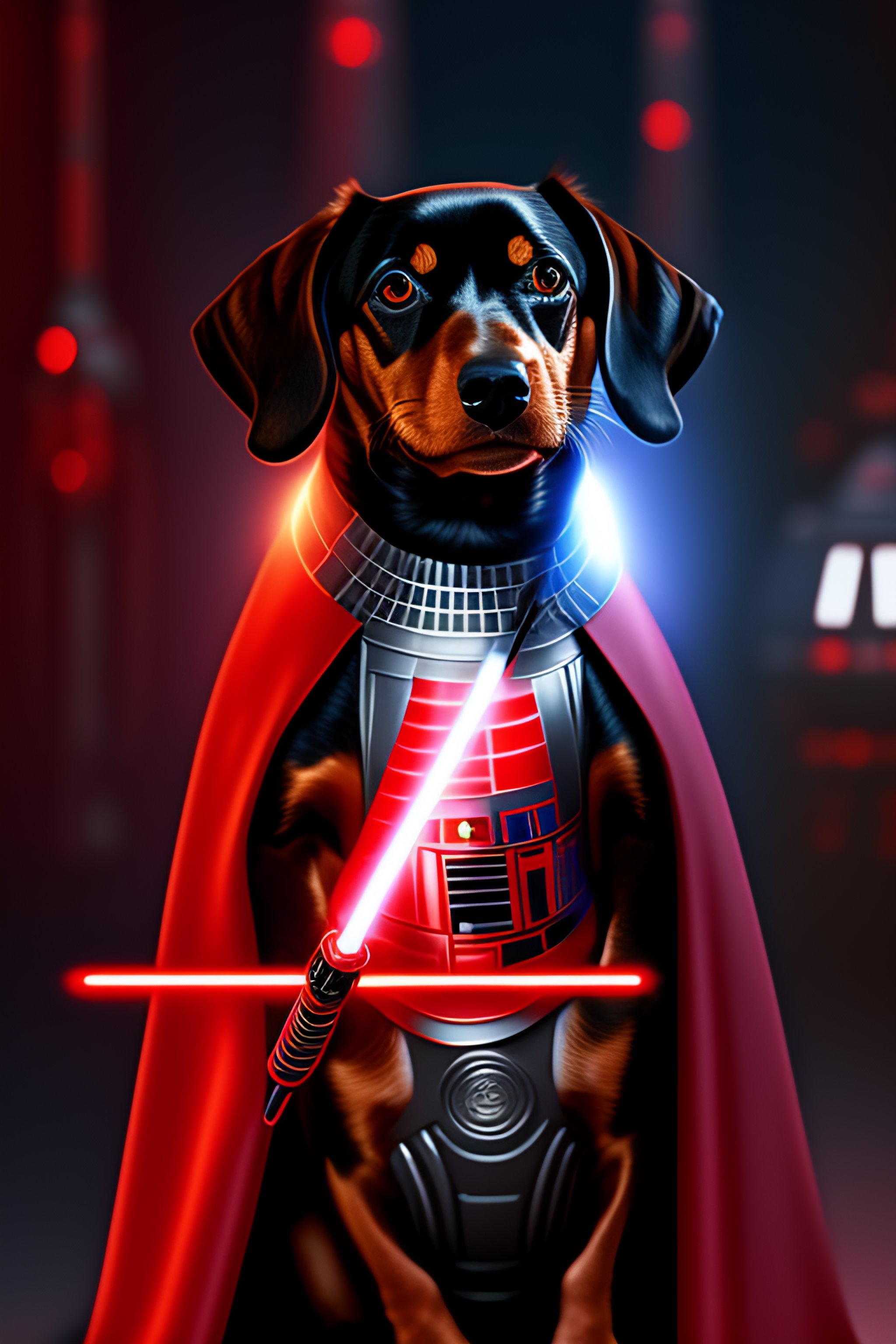 Lexica - Star Wars scene artificial intelligence a dachshund dog ...