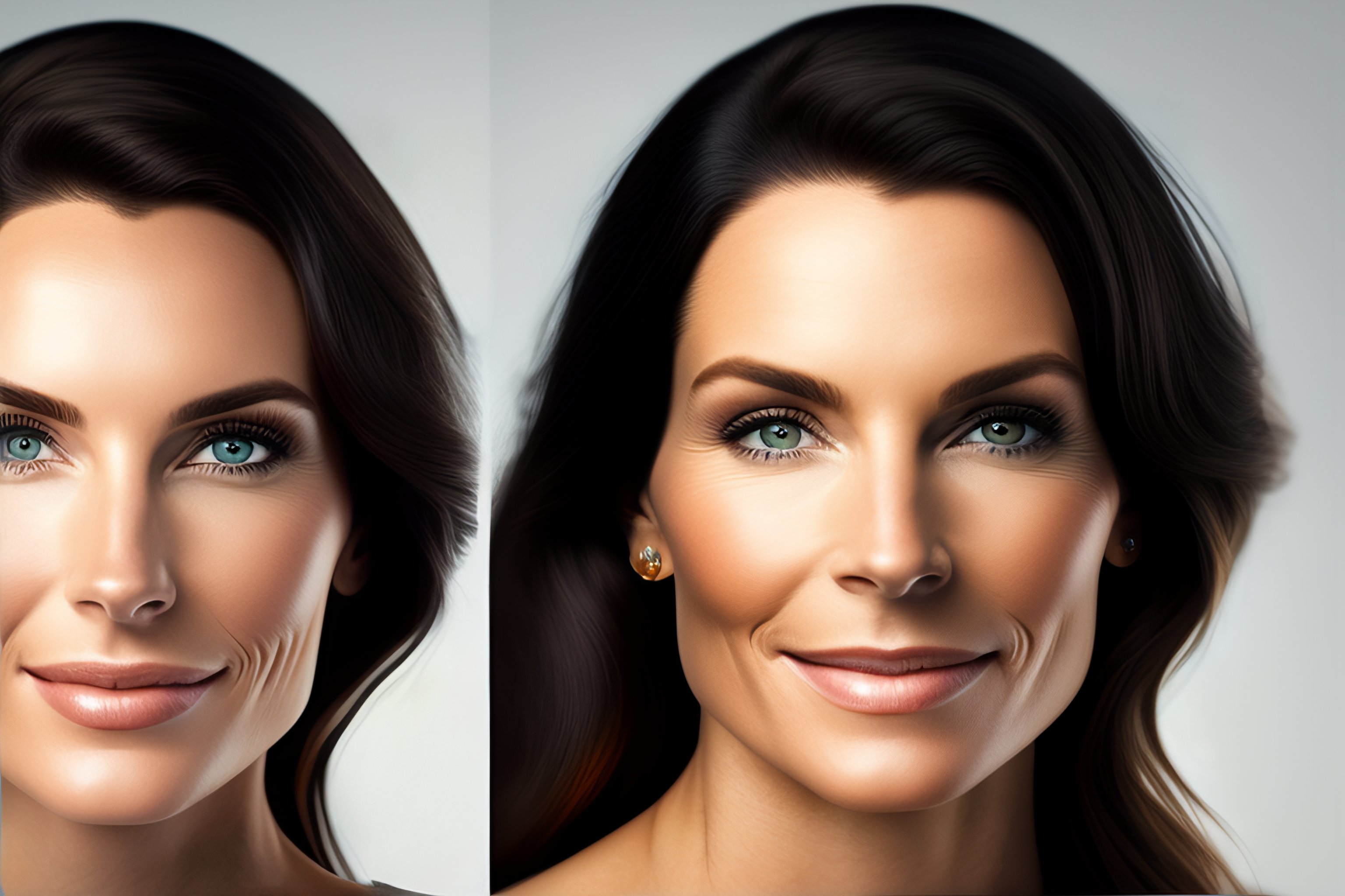 Lexica - A close-up shot of a white woman's face, looking relaxed and ...