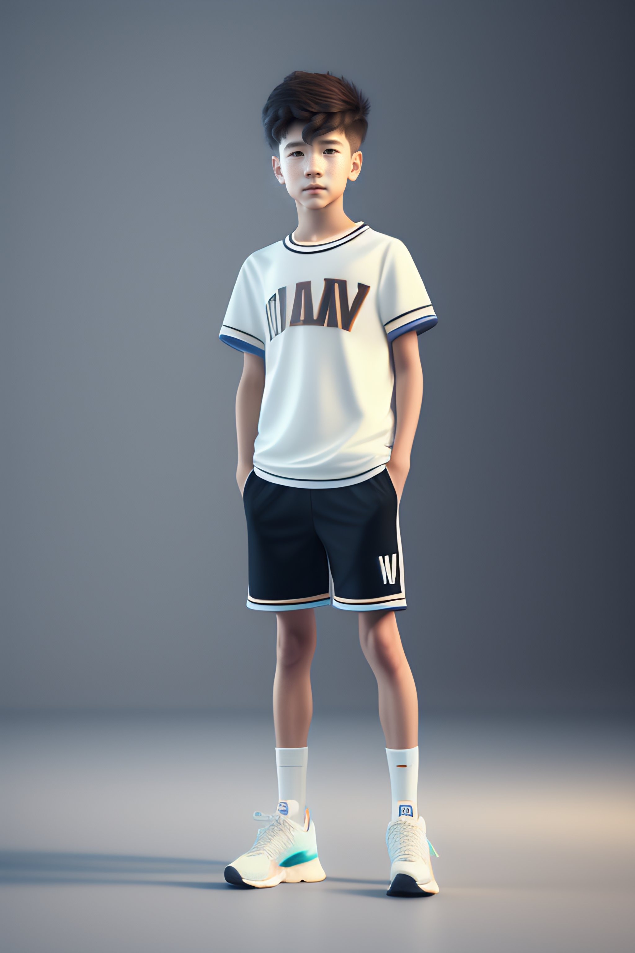 Lexica - White skinny boy, full height, high quality, Juni style ...