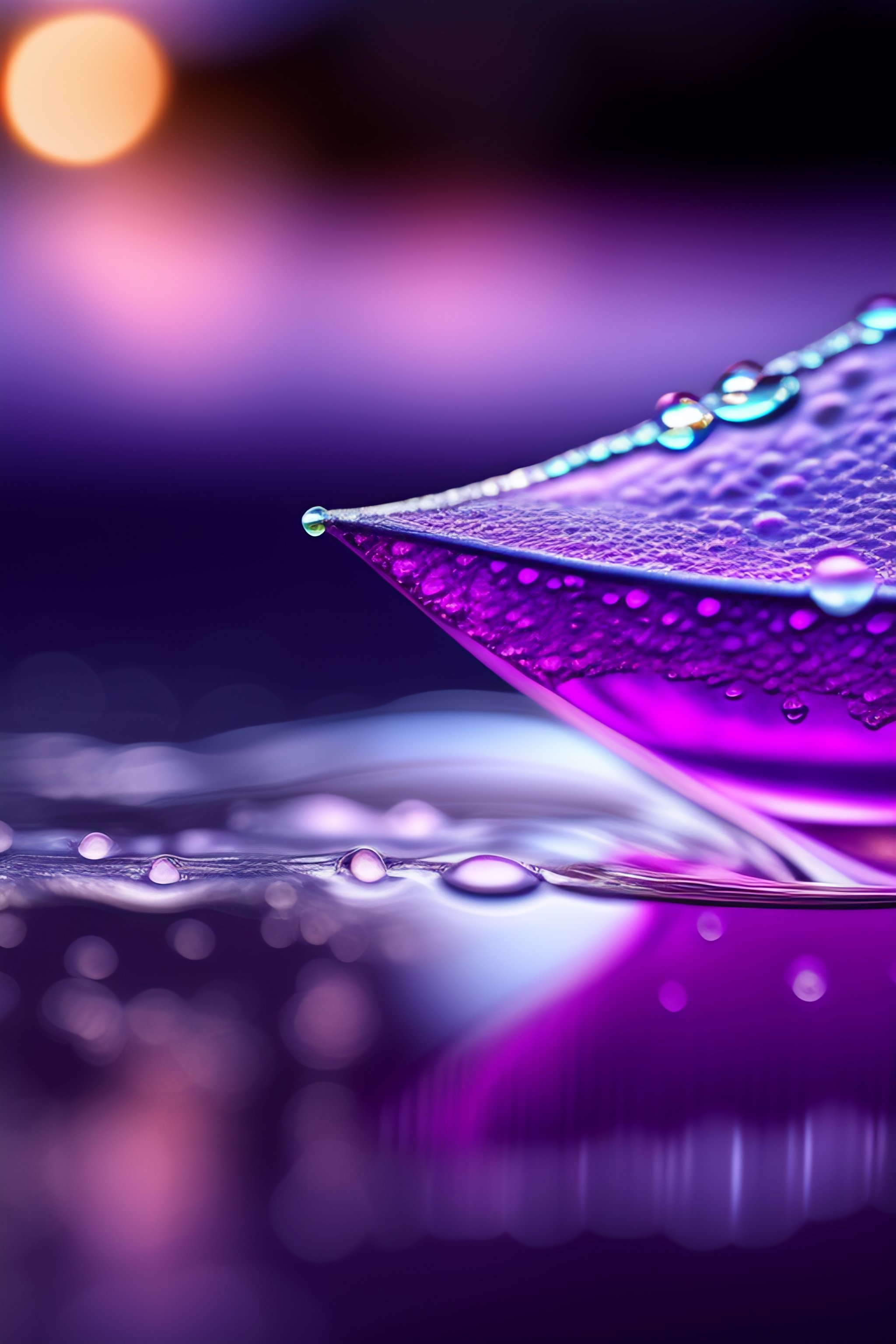 Lexica - Beautiful purple water droplets